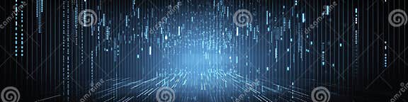 Illustration,computer Binary Data,website Header, Generative Ai Stock ...