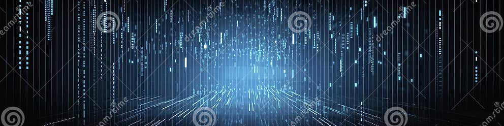 Illustration,computer Binary Data,website Header, Generative Ai Stock ...