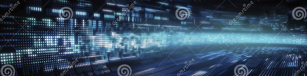 Illustration,computer Binary Data,website Header, Generative Ai Stock ...