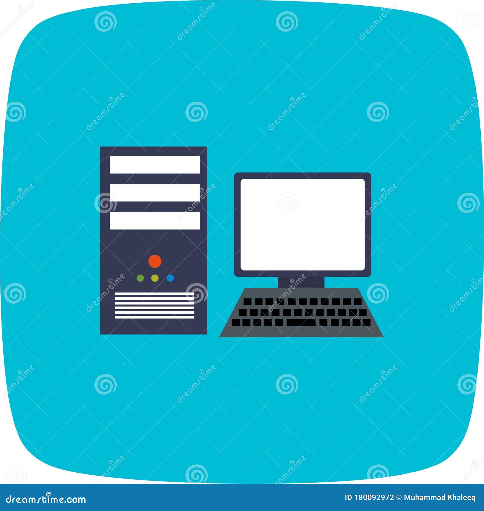 Illustration Computer Icon stock illustration. Illustration of computer ...