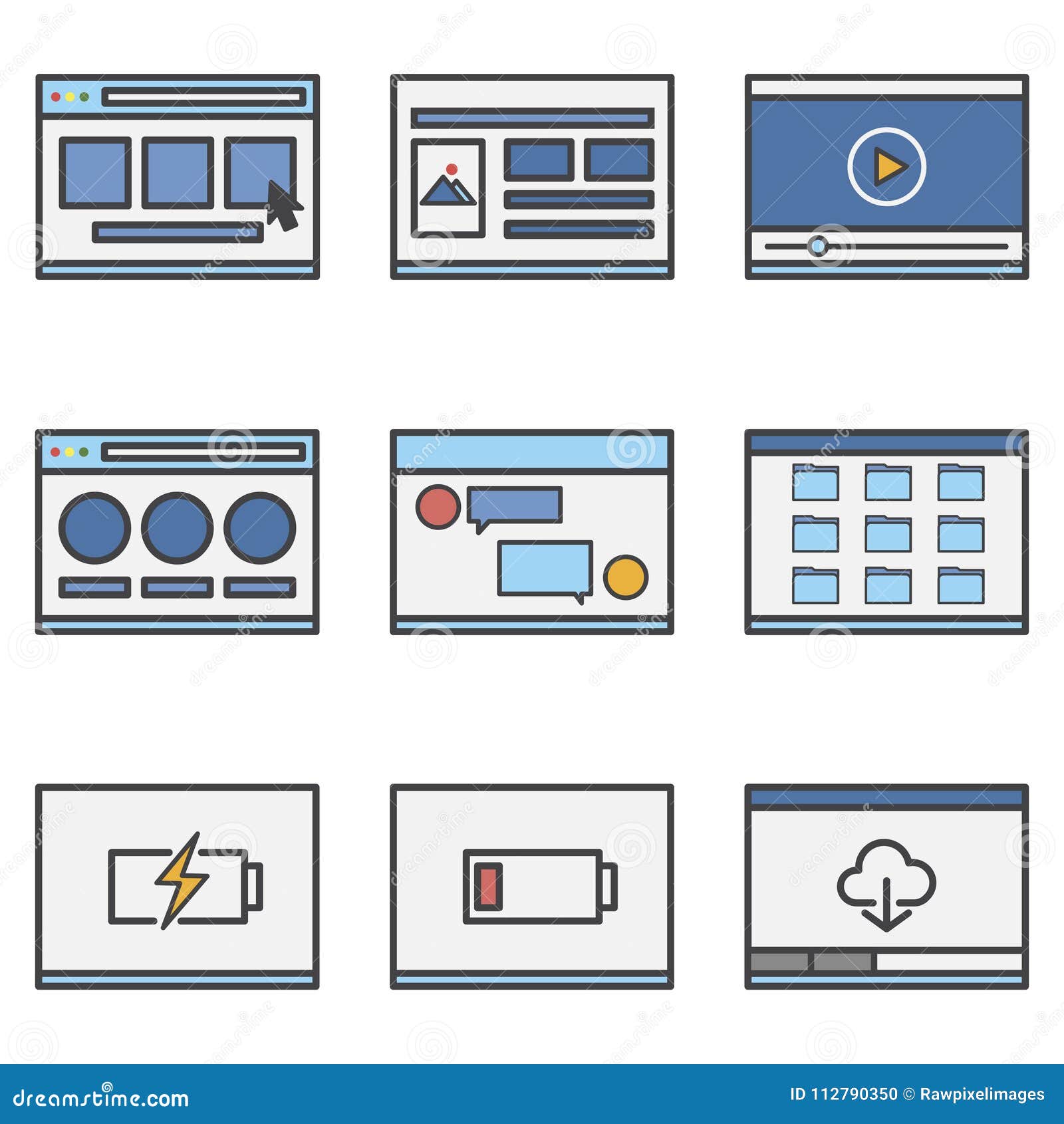 Illustration of Computer Screen Network Stock Illustration ...