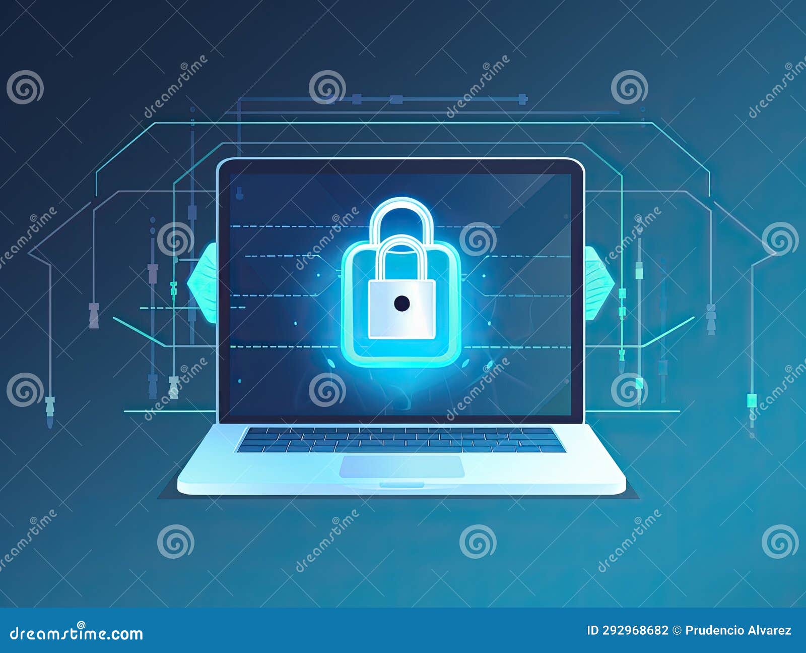 Illustration Computer Security Stock Illustration - Illustration of ...