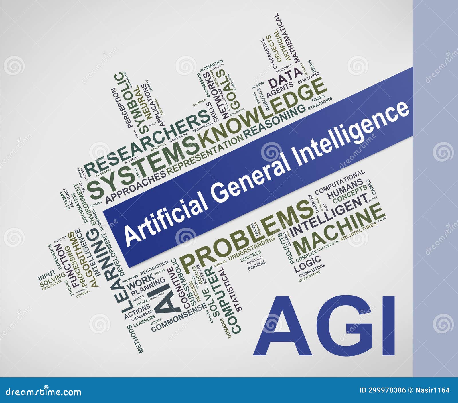 Illustration of Concept of Agi Artificial General Intelligence in ...