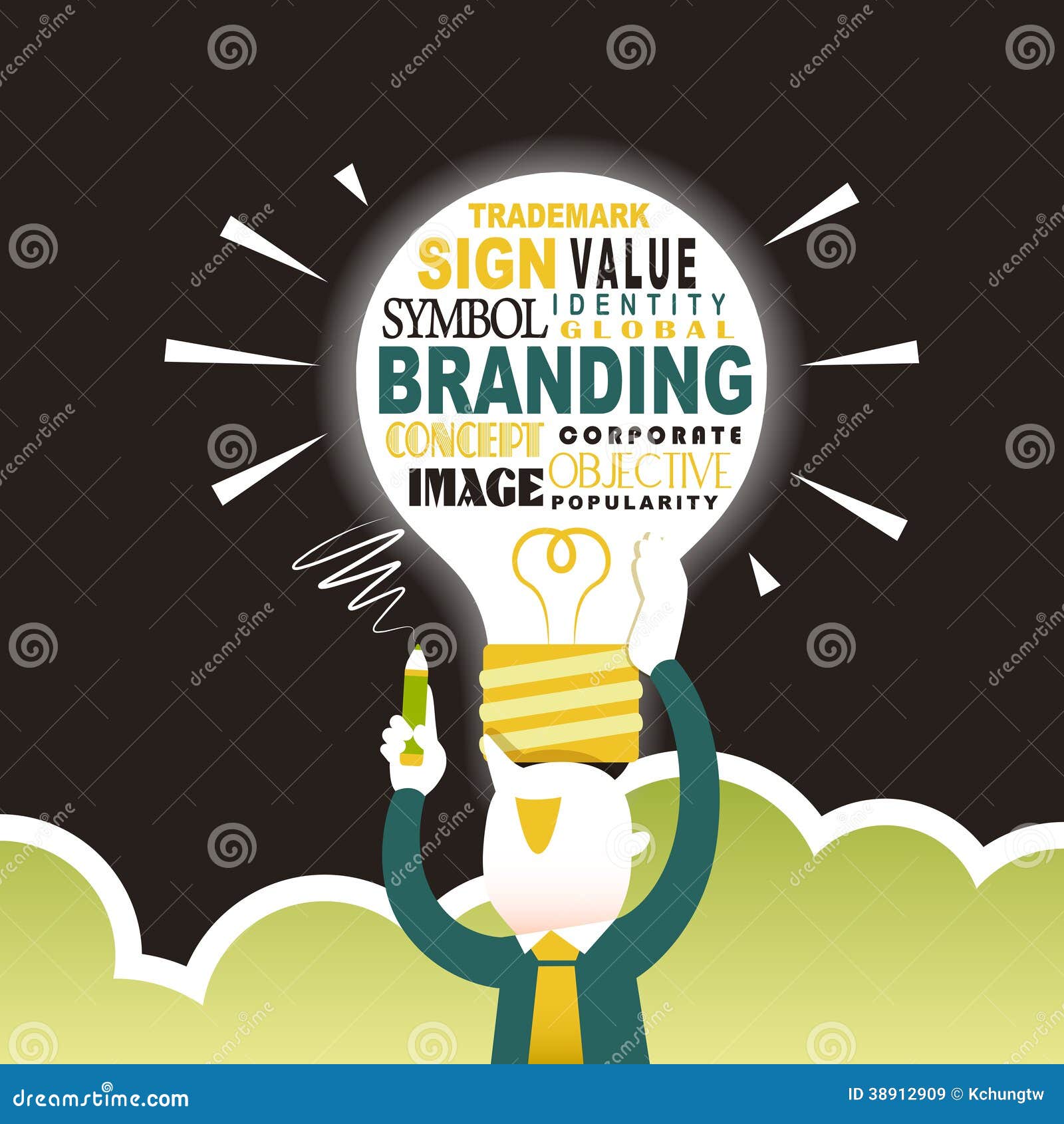Illustration Concept of Branding Stock Vector - Illustration of ...