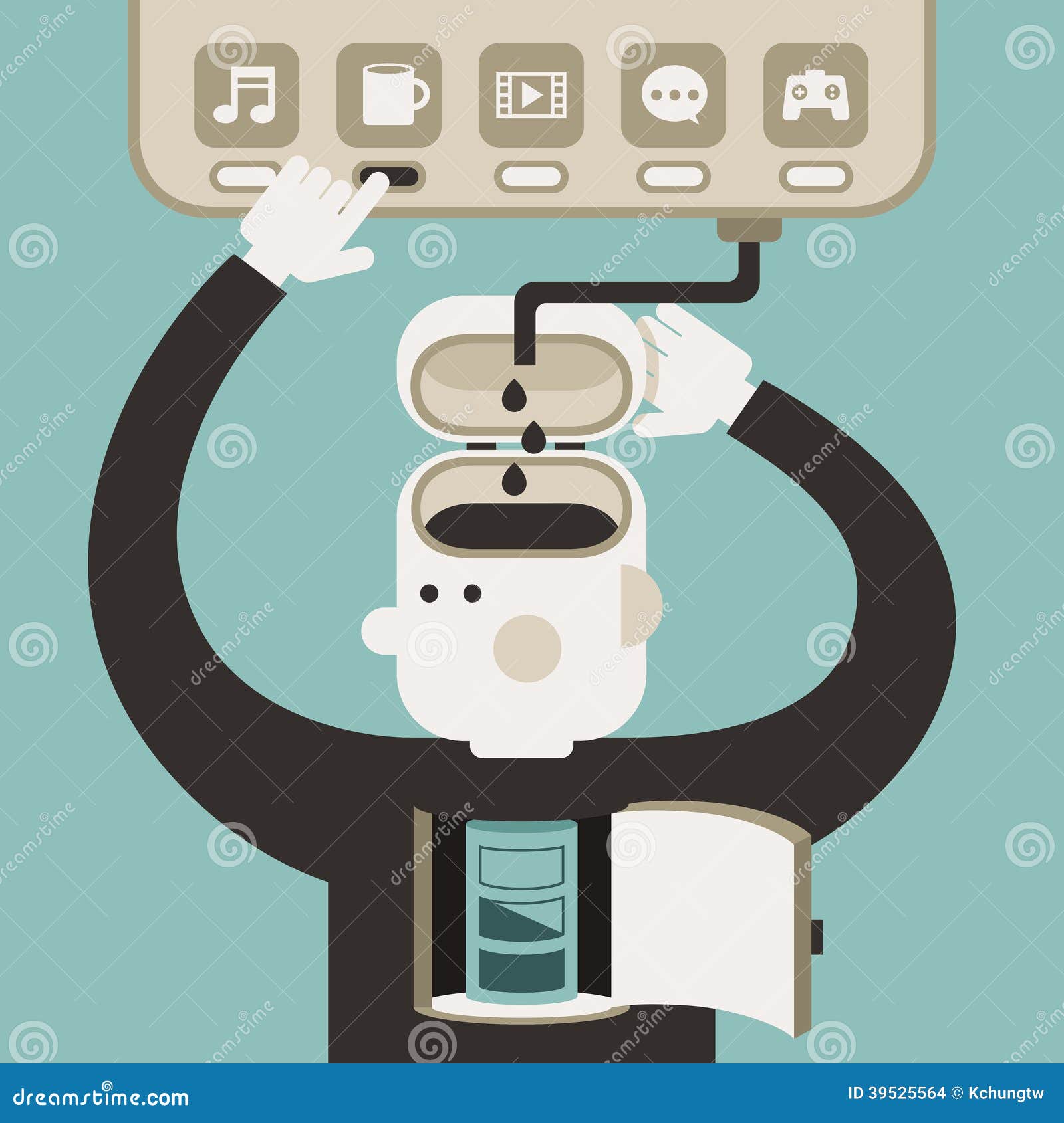 Illustration Concept of Break Time Stock Vector - Illustration of ...