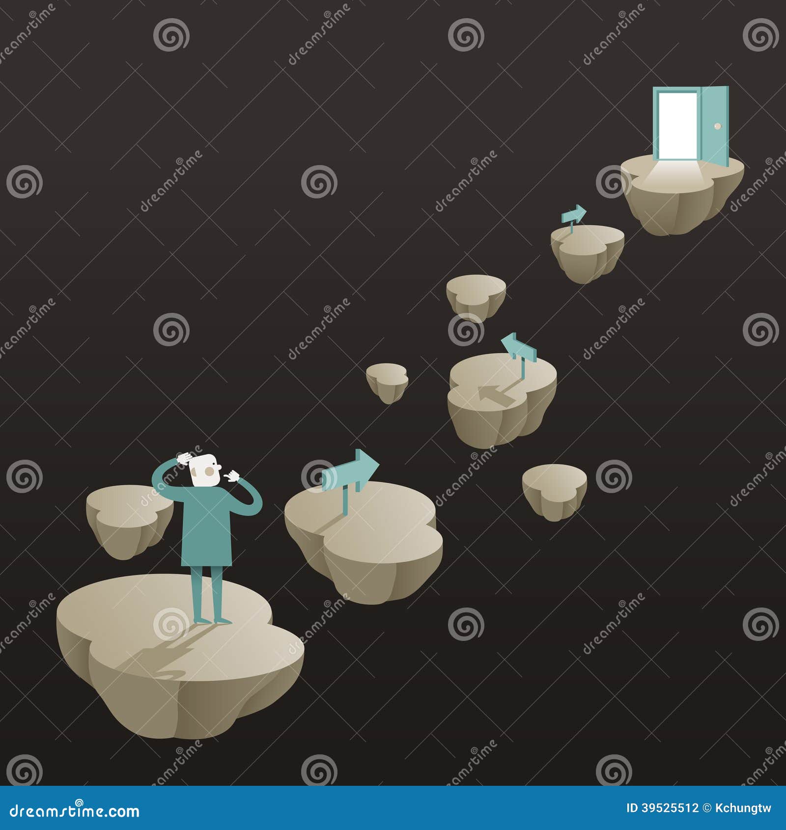 Illustration Concept of Challenge Stock Vector - Illustration of stone ...