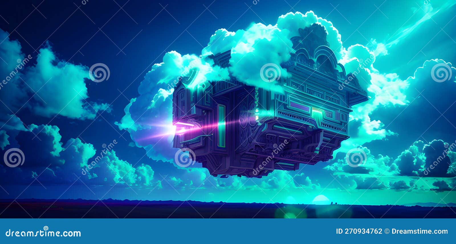 Cloud Technology. Cloud Computing, Big Data Center, Future Infrastructure, Digital Ai Concept ...