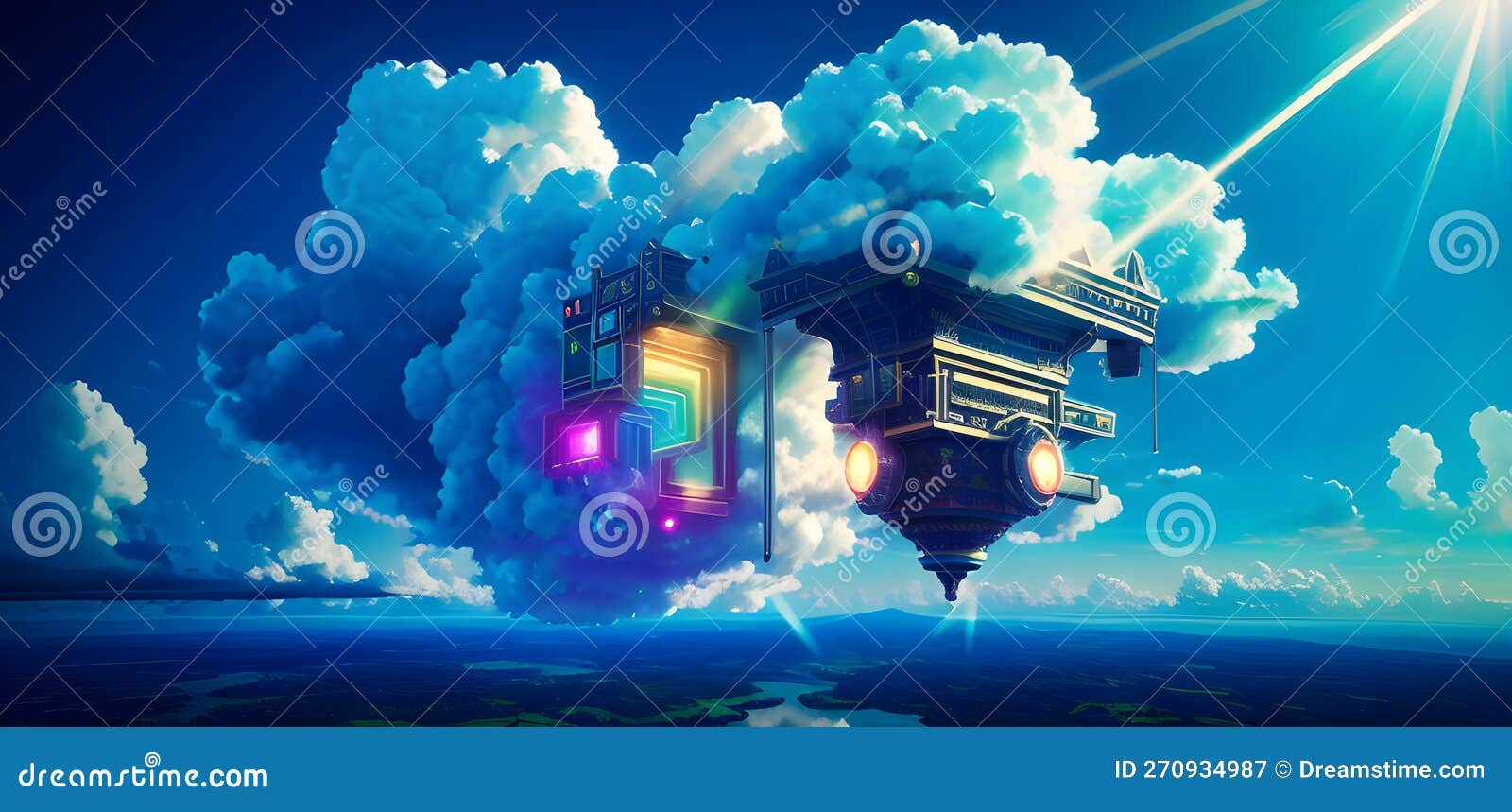 Cloud Network Solution Computing Big Data Center, Futurist ...