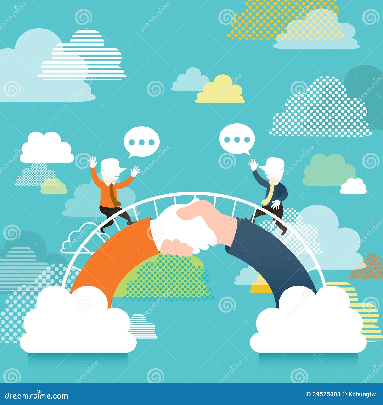 Illustration Concept of Communication Bridge Stock Vector ...