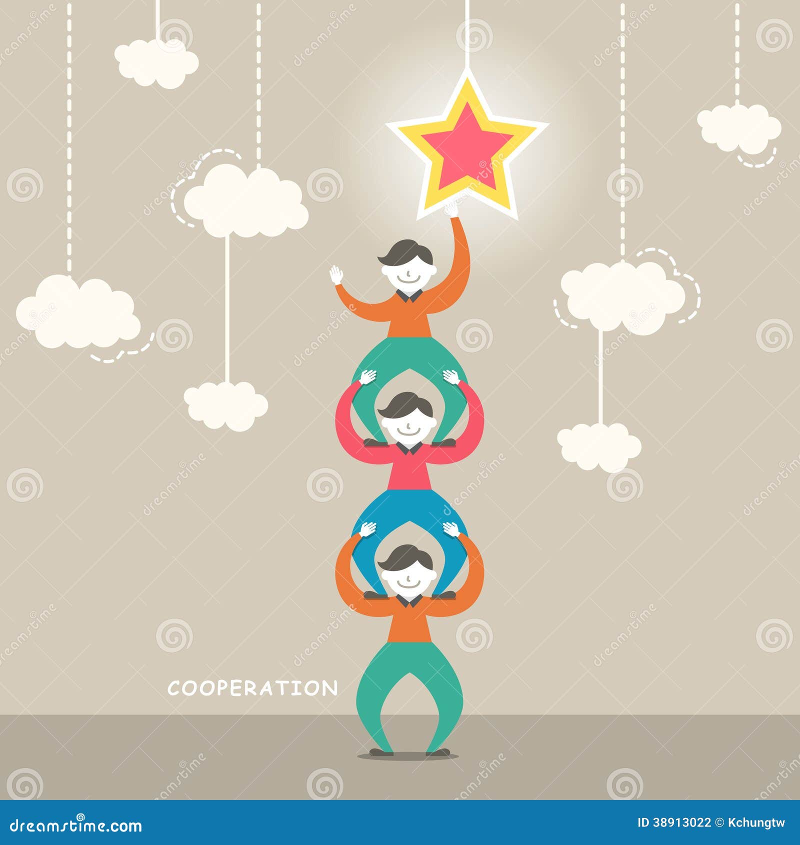 Illustration Concept of Cooperation Stock Vector - Illustration of ...