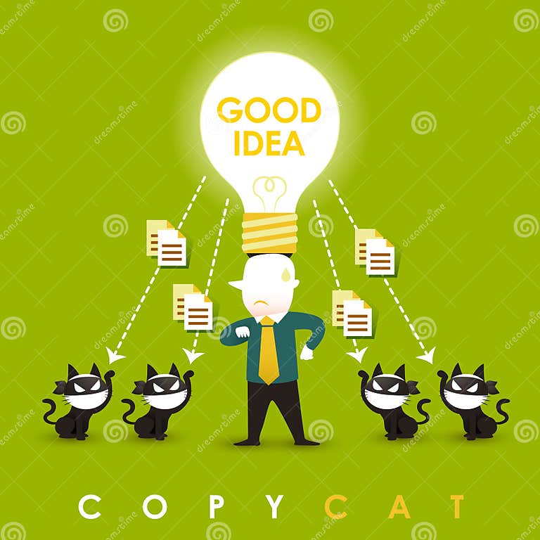 Illustration Concept of Copycat Stock Vector - Illustration of property ...