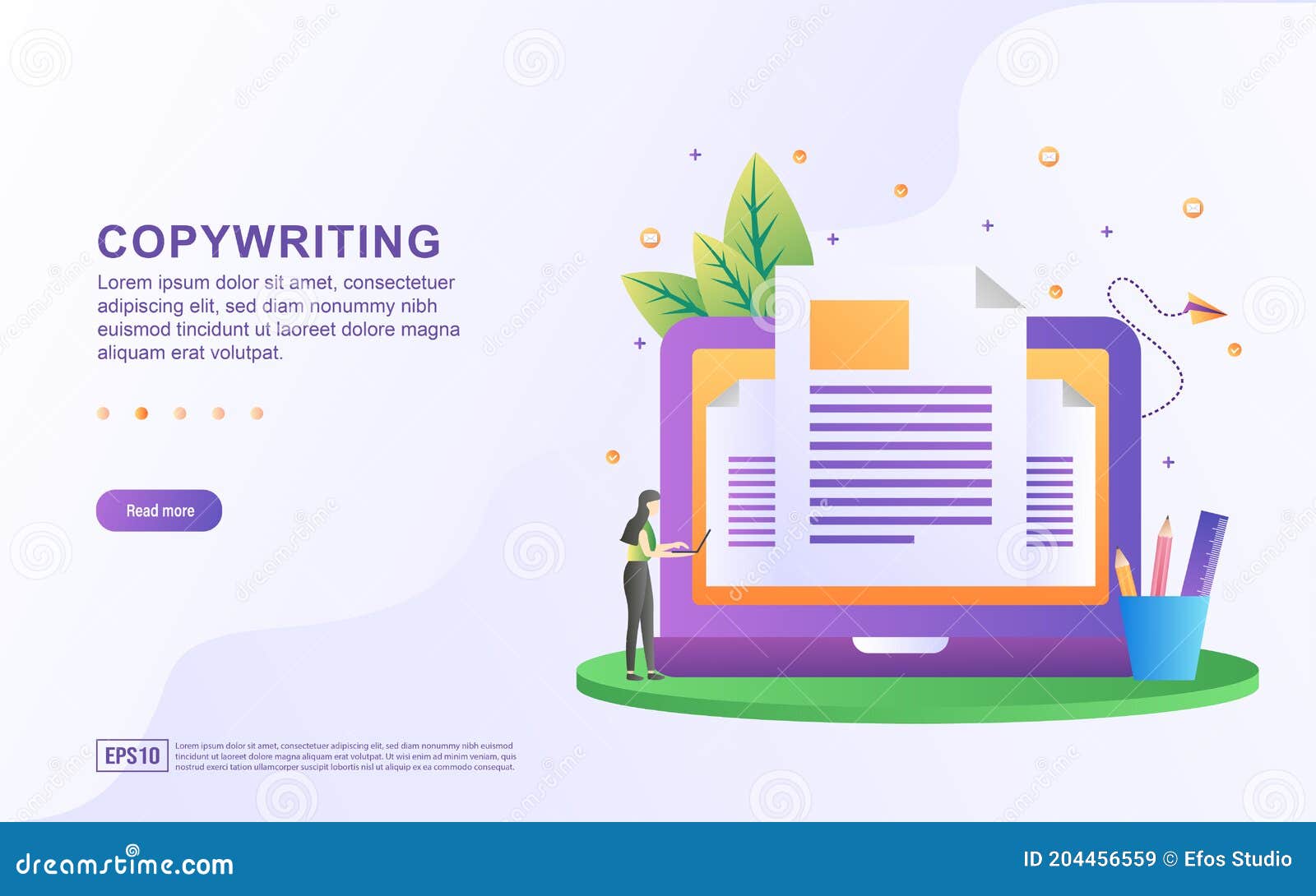 Illustration Concept of Copywriting the Person Doing the Copywriting on ...