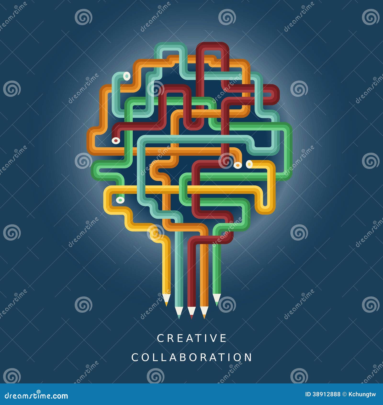 Illustration Concept of Creative Collaboration Stock Vector ...