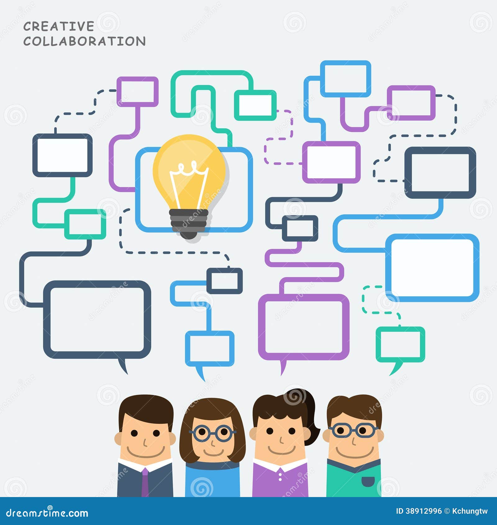 Illustration Concept of Creative Collaboration Stock Vector ...