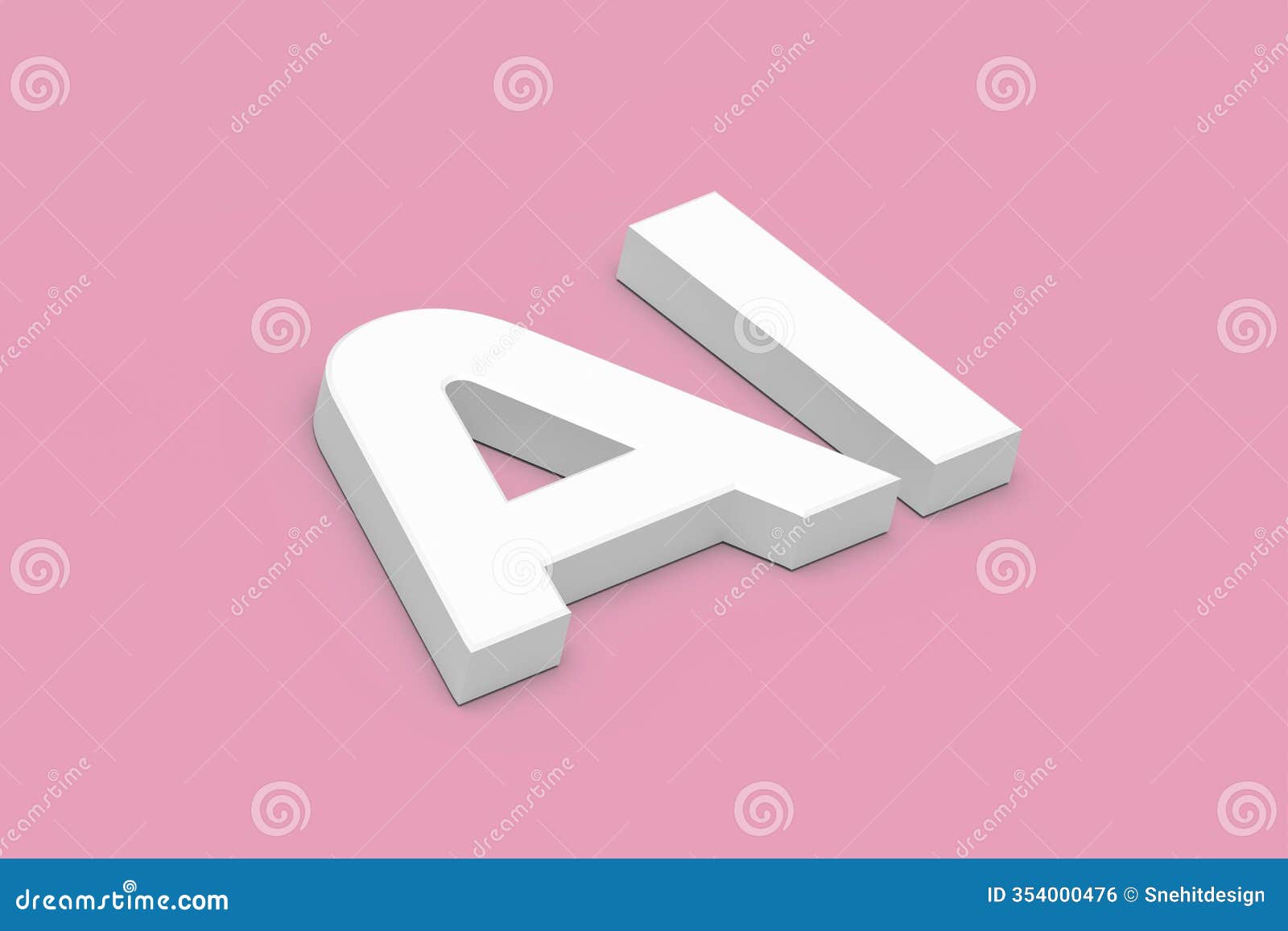 3D Render AI. Artificial Intelligence Concept. Ai Digital Brain ...