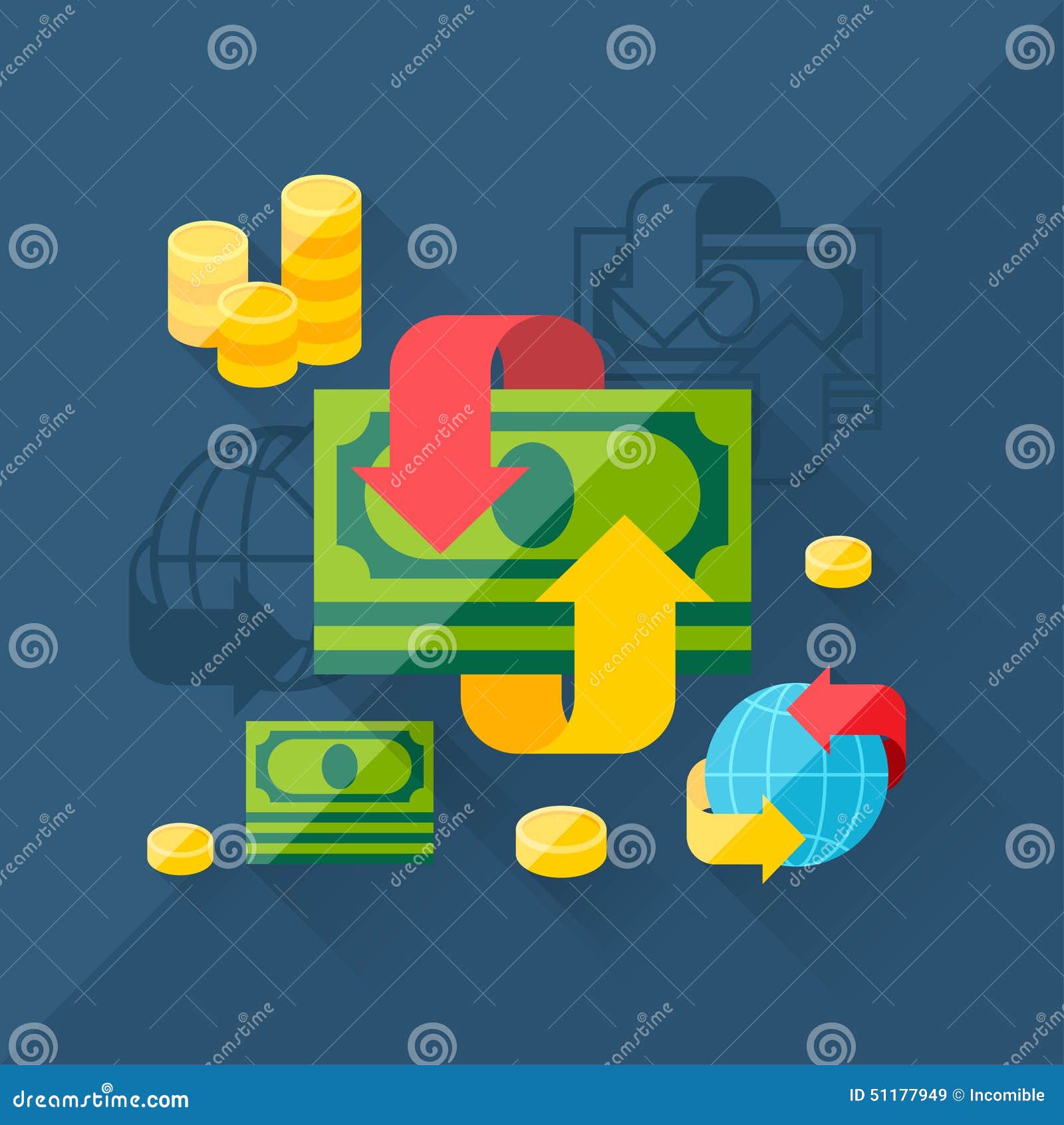 Illustration Concept of Exchange in Flat Design Stock Vector ...