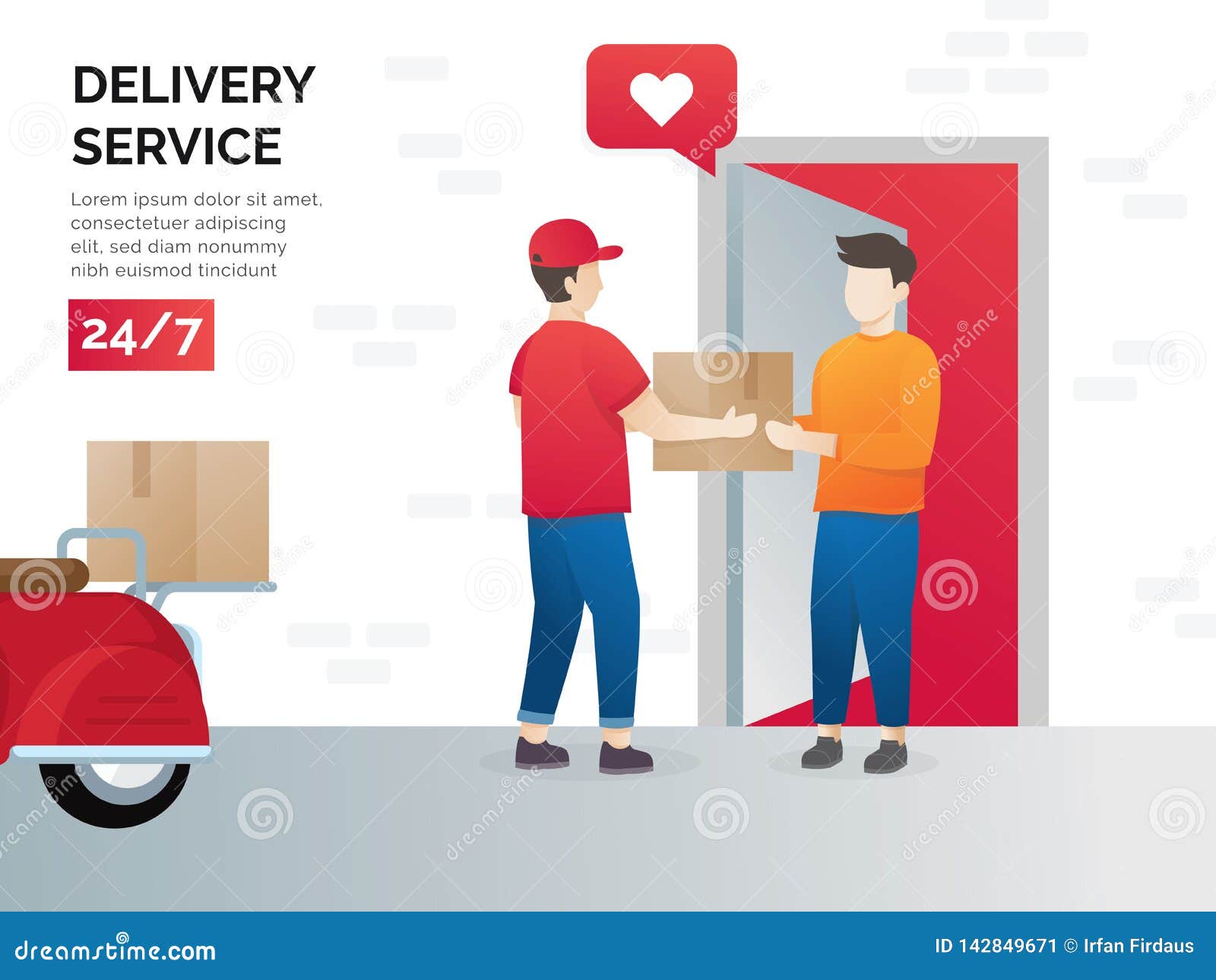 Illustration Concept of Freight Forwarding Services Stock Vector ...