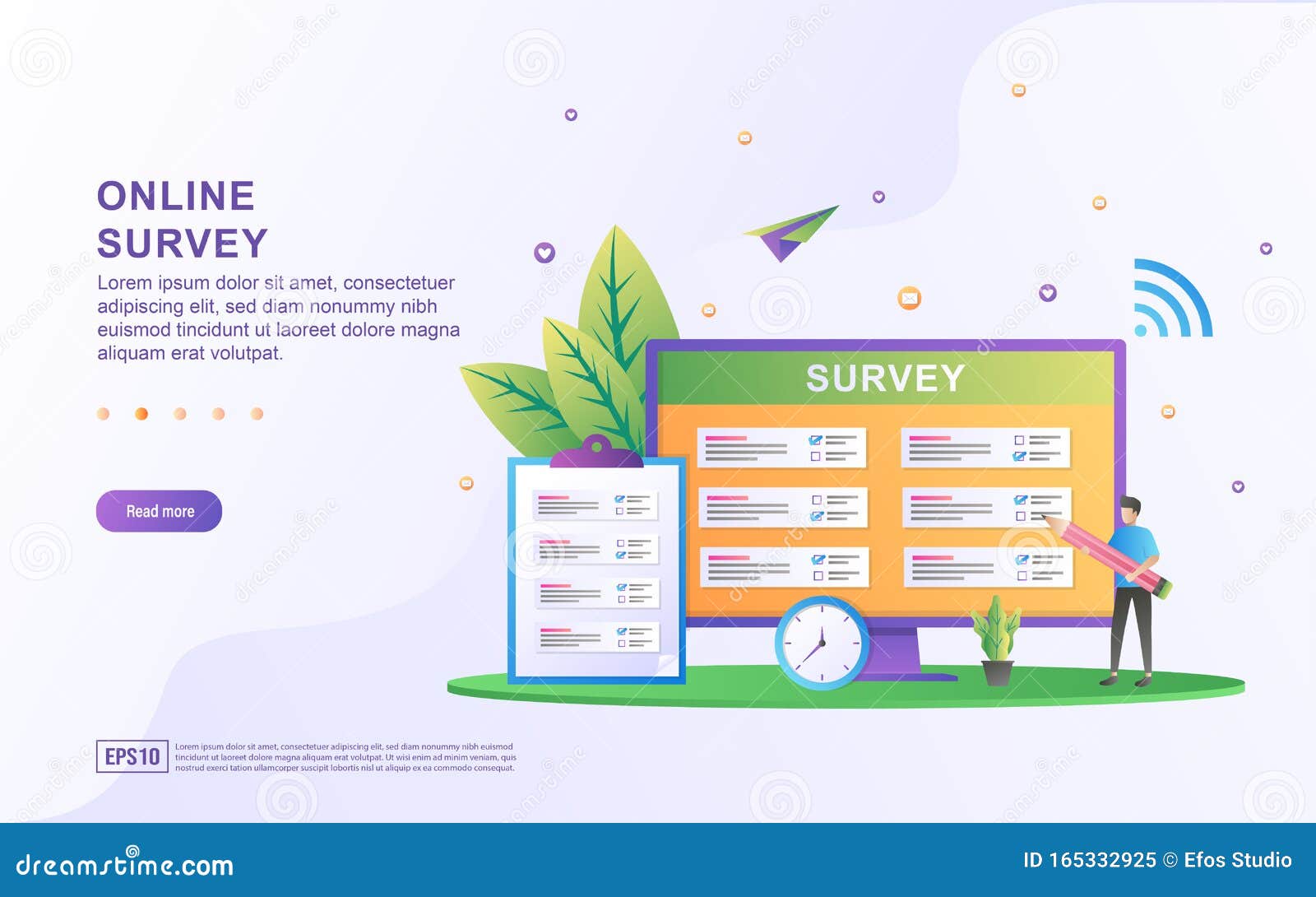Illustration Concept of Online Support. Question and Answer Survey ...