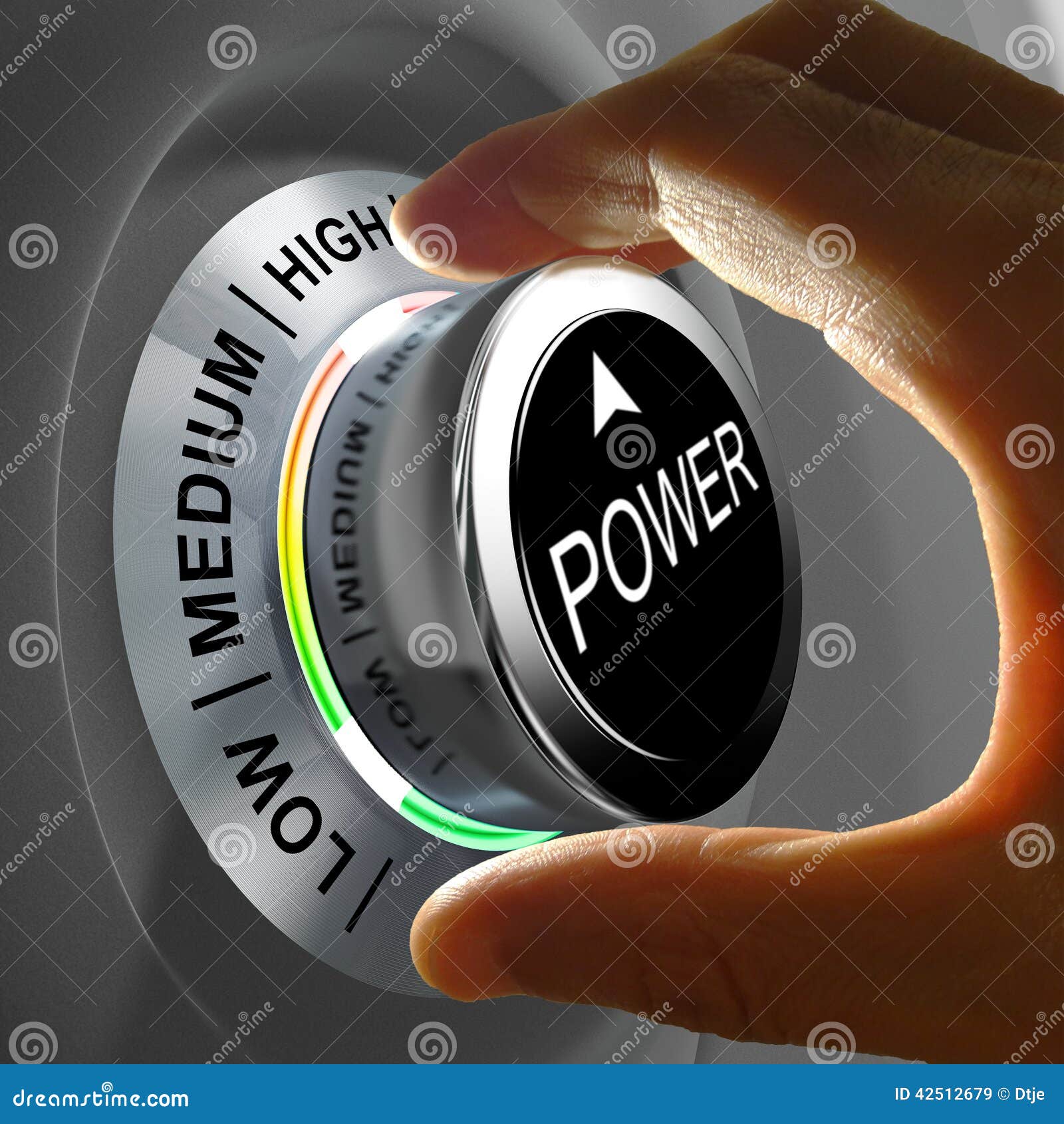 This Illustration Concept Shows the Power Consumption Adjusting Stock ...