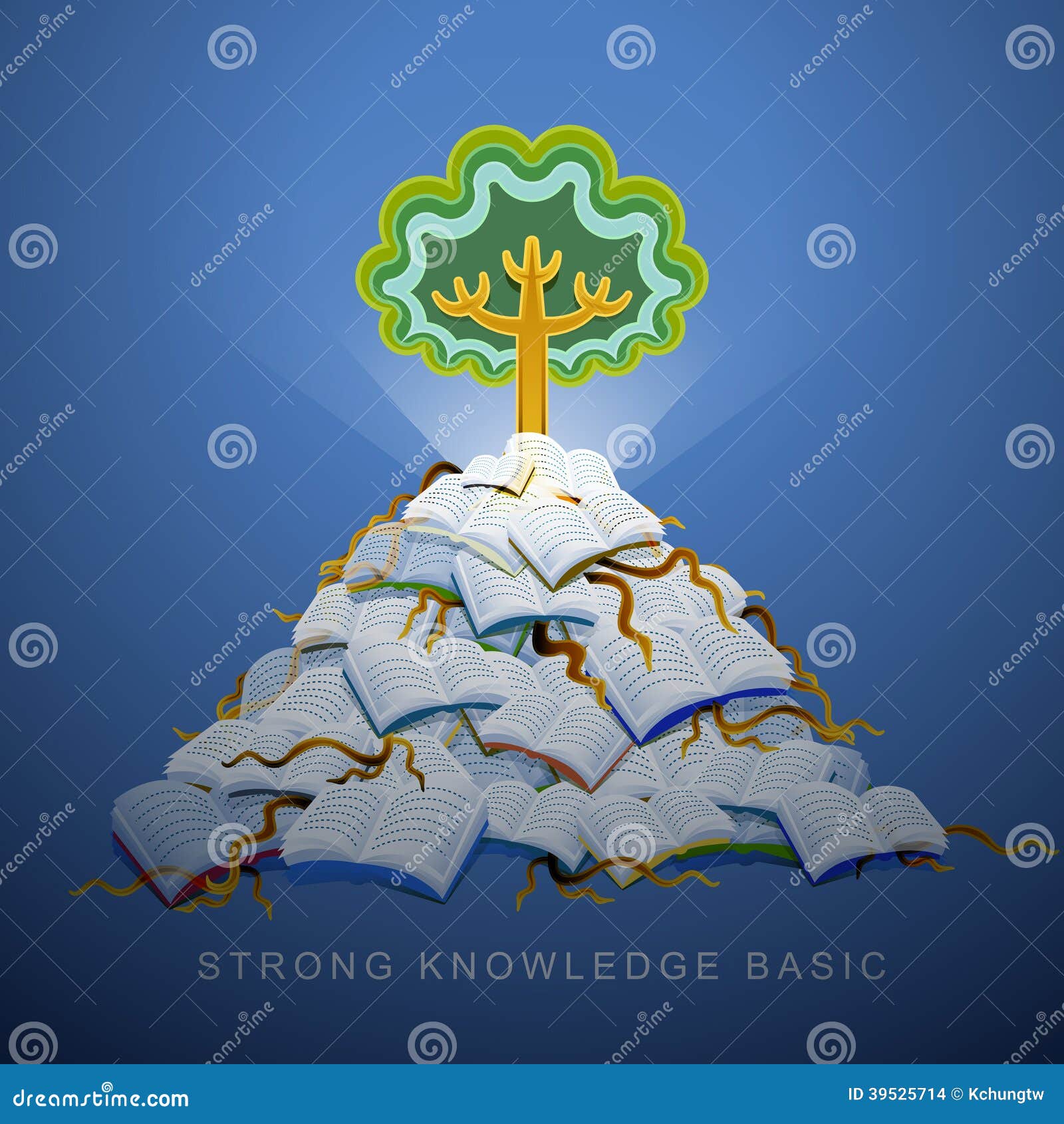 Illustration Concept of Strong Knowledge Basic Stock Vector ...
