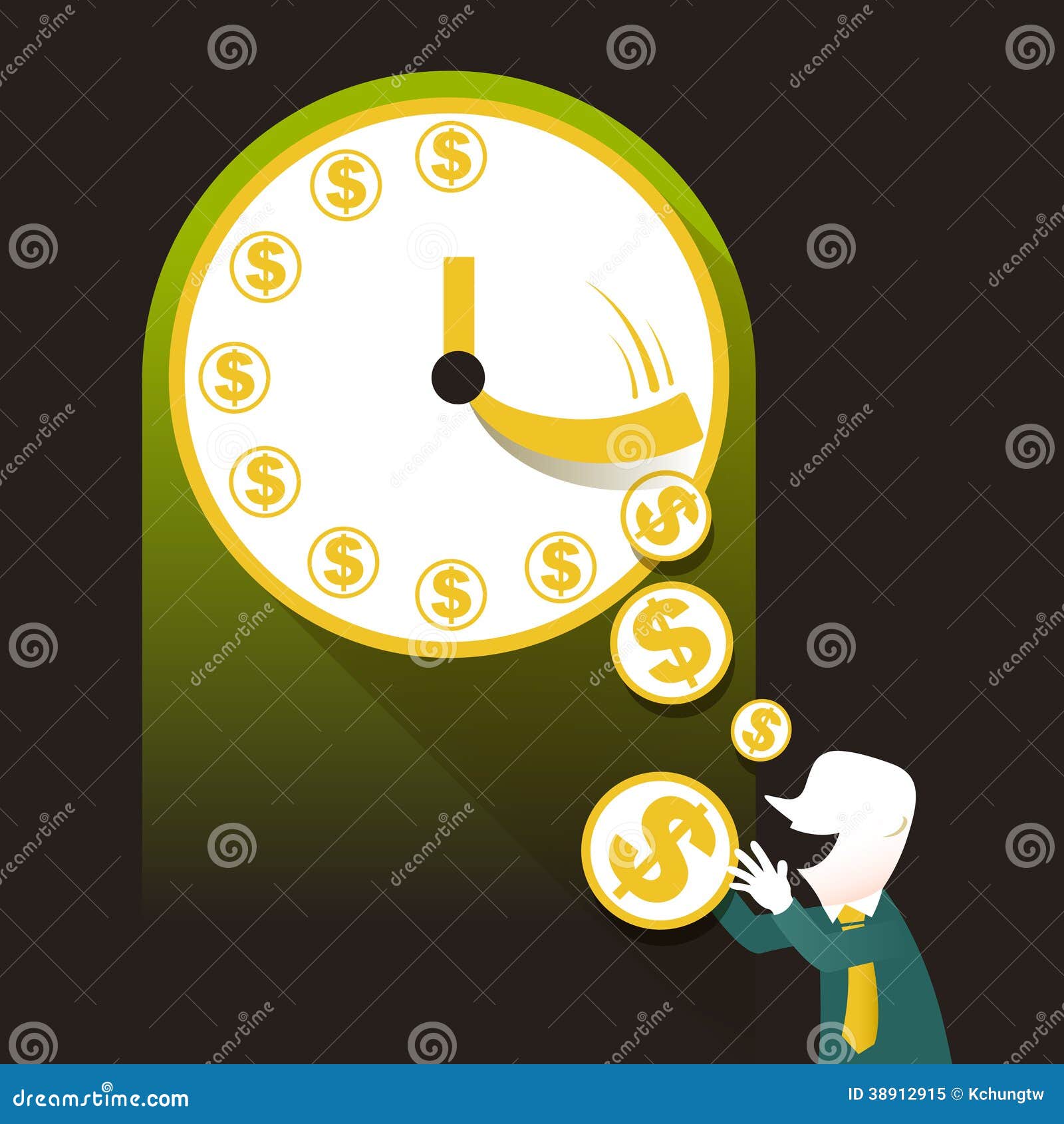 Illustration Concept of Time is Money Stock Vector - Illustration of ...