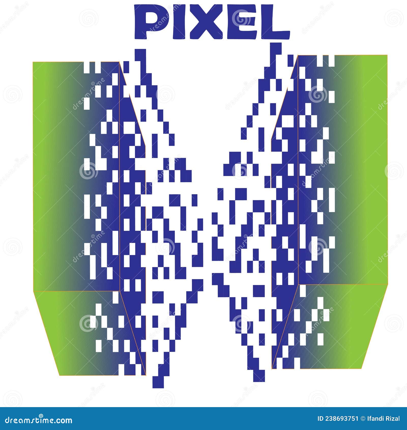 Illustration Conception De Pixel Avec Combinaison De Couleurs ...