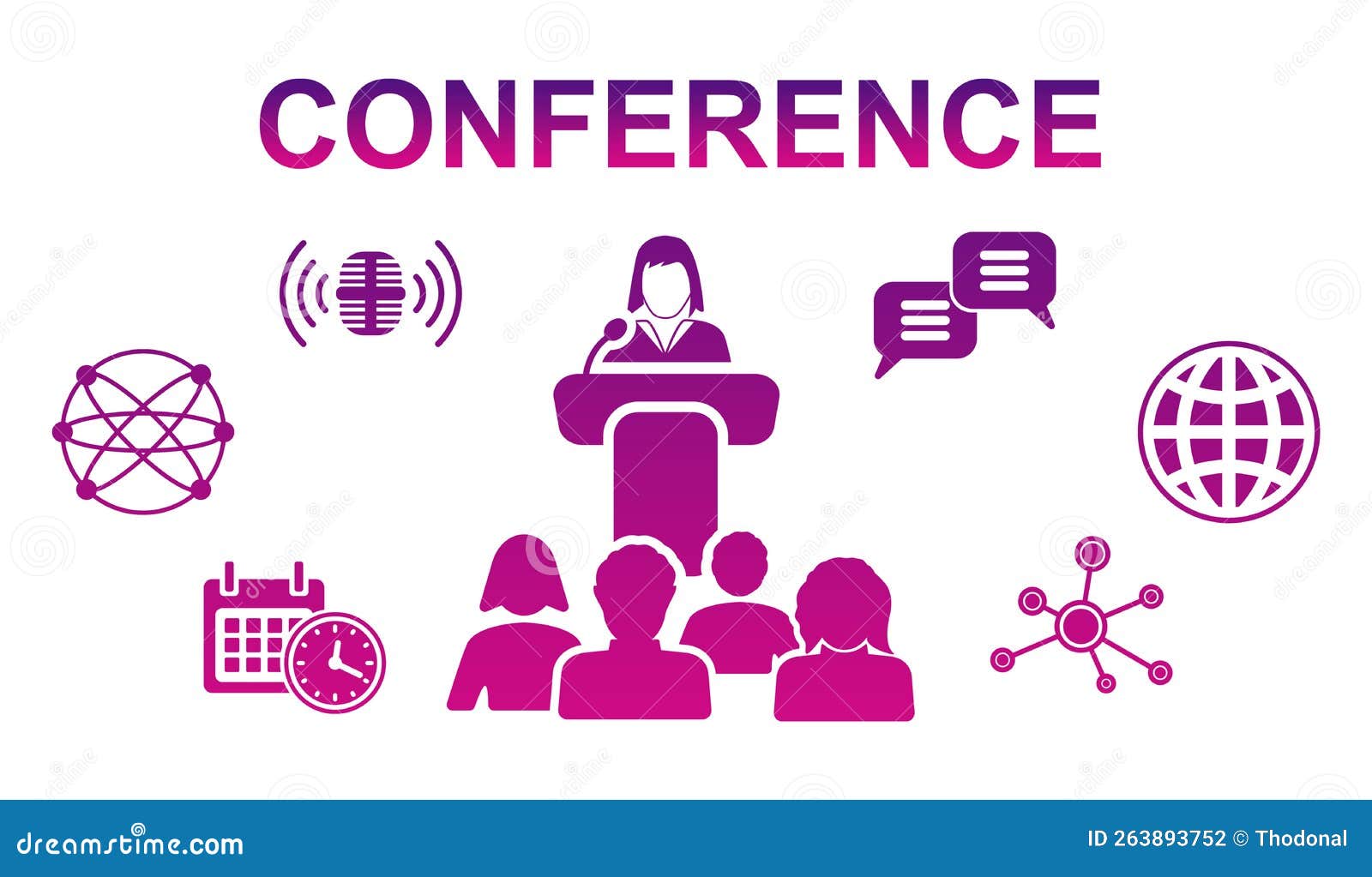 Concept of conference stock illustration. Illustration of explaining ...