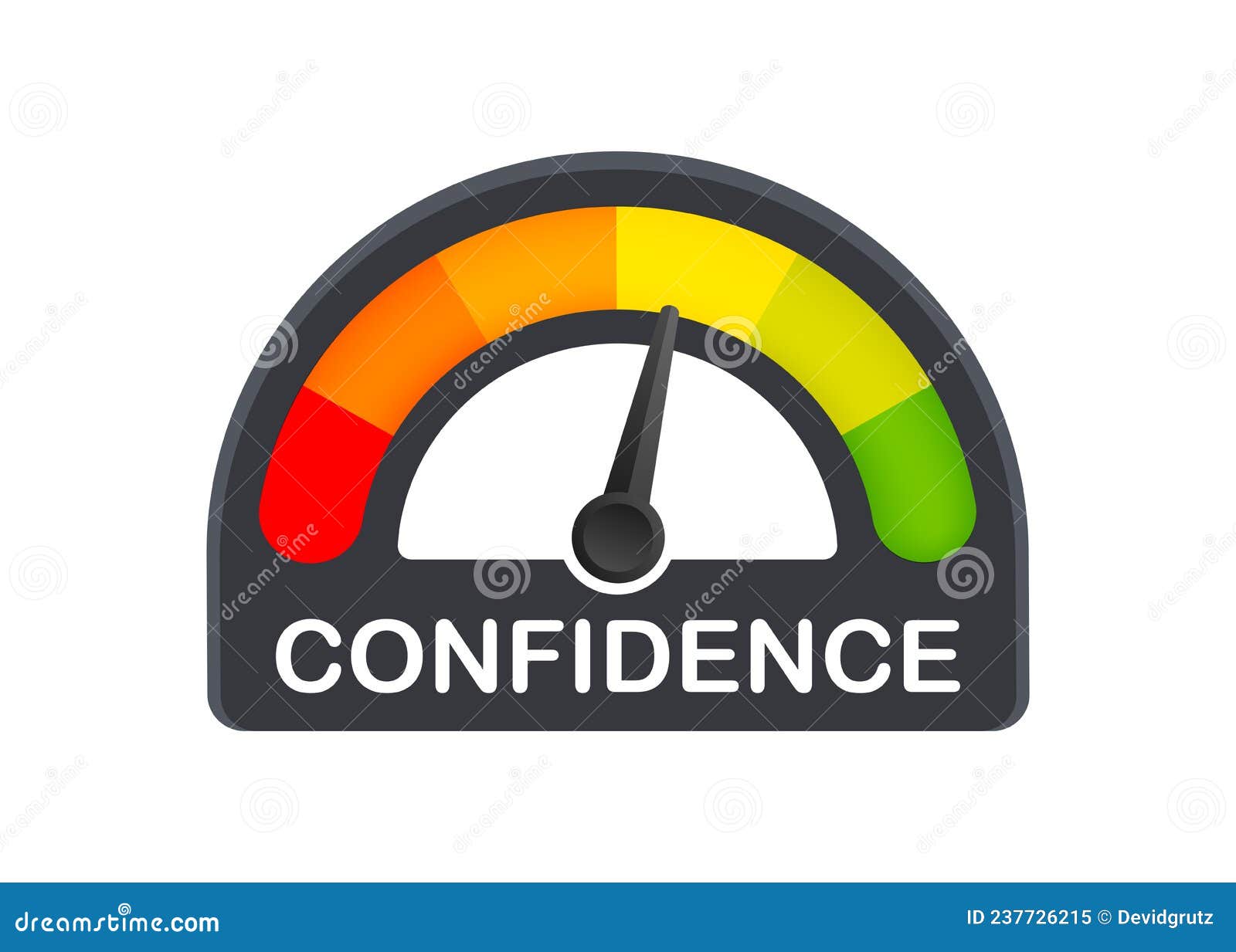 Illustration with Confidence Indicator for Concept Design. Business ...