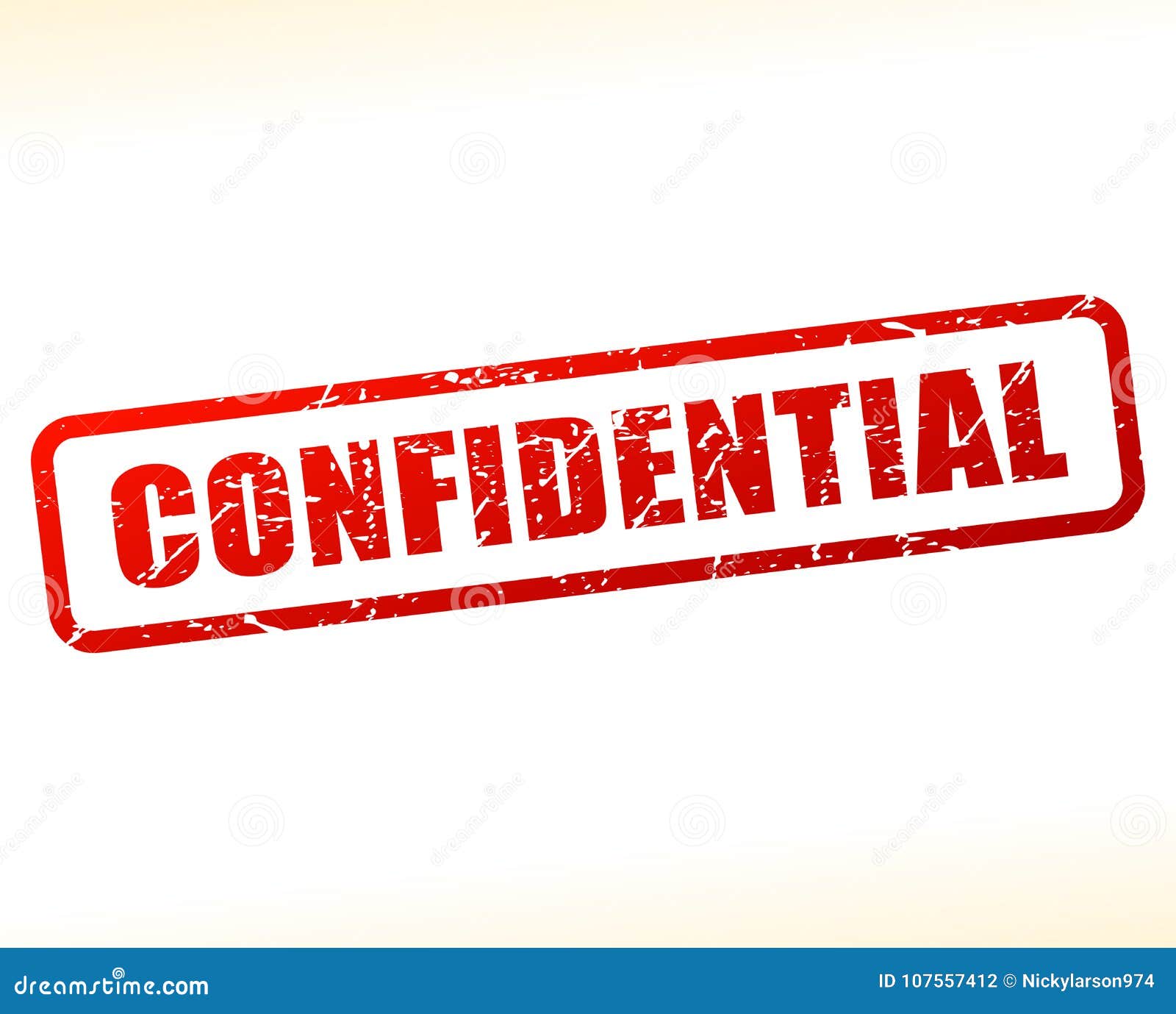 Confidential Text Buffered on White Background Stock Vector ...