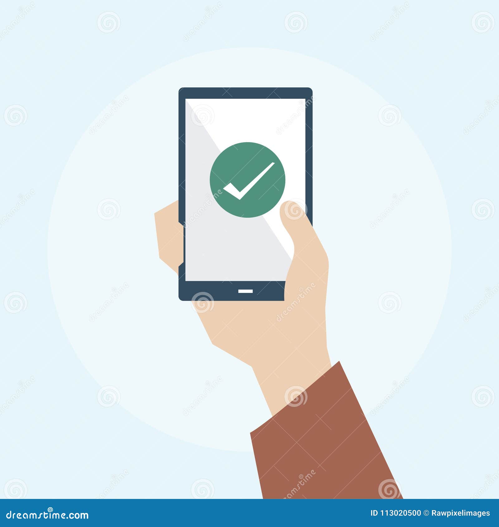 Illustration of Confirmation Concept in Mobile Stock Illustration ...