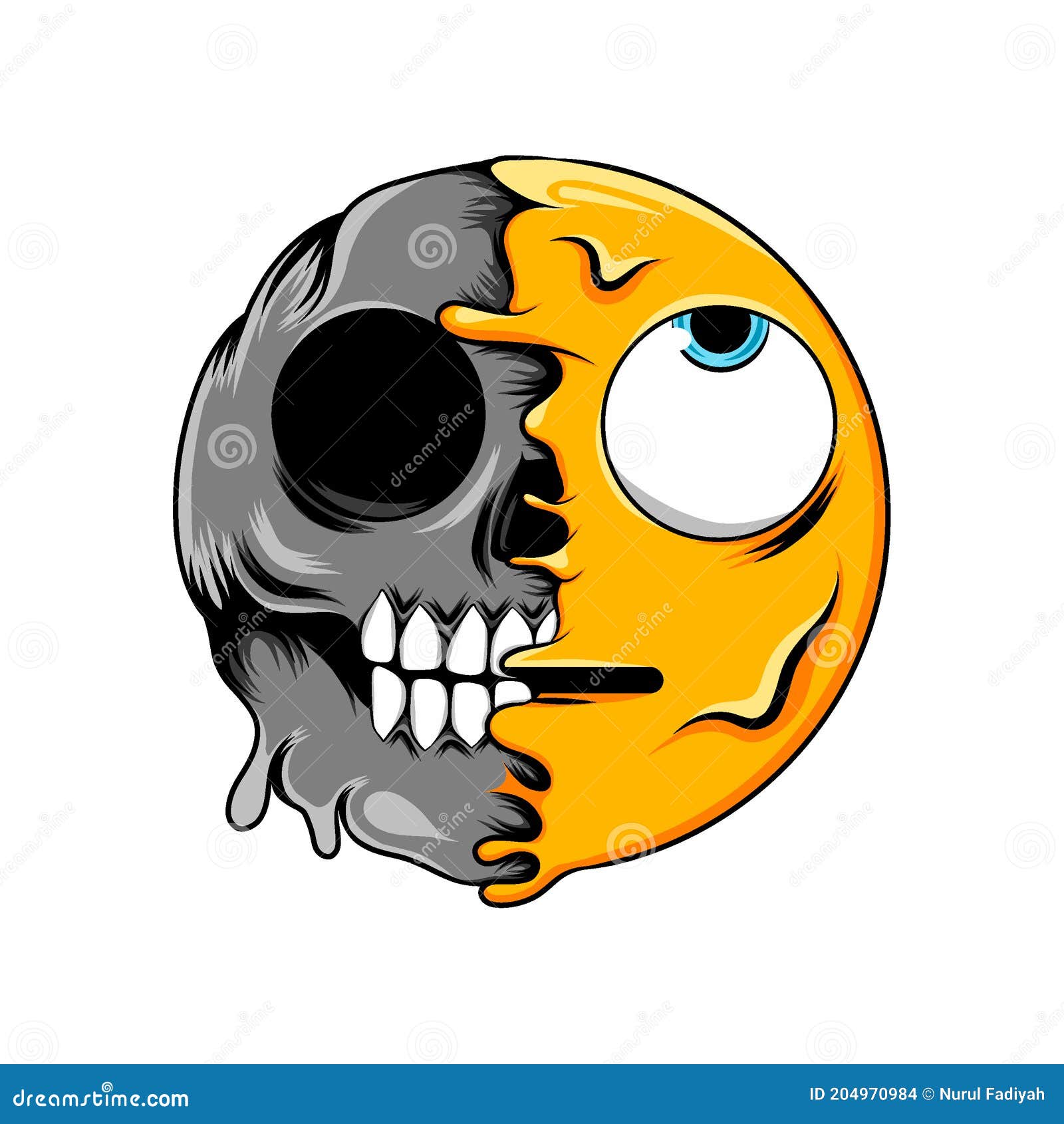 Skull Emoticon, Emoji, Smiley - Vector Illustration | CartoonDealer.com ...