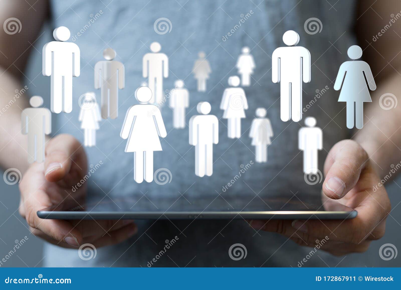 Illustration of a Connected Network of Different Individuals Stock ...