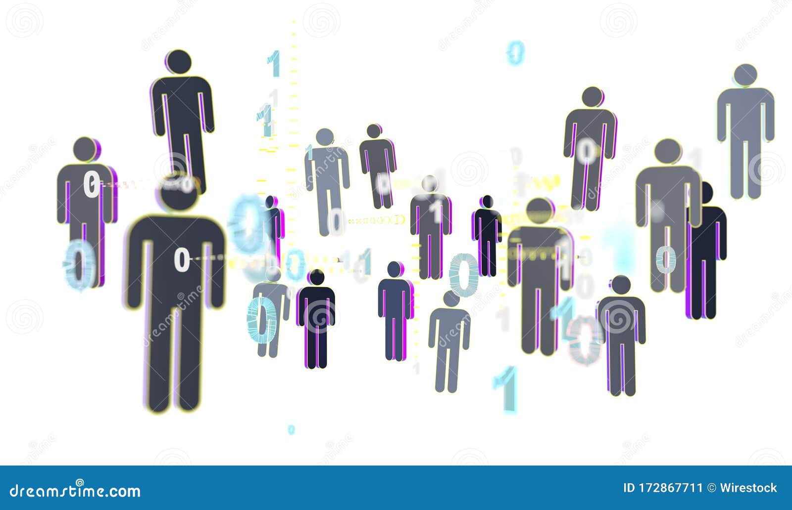 Illustration of a Connected Network of People Stock Illustration ...