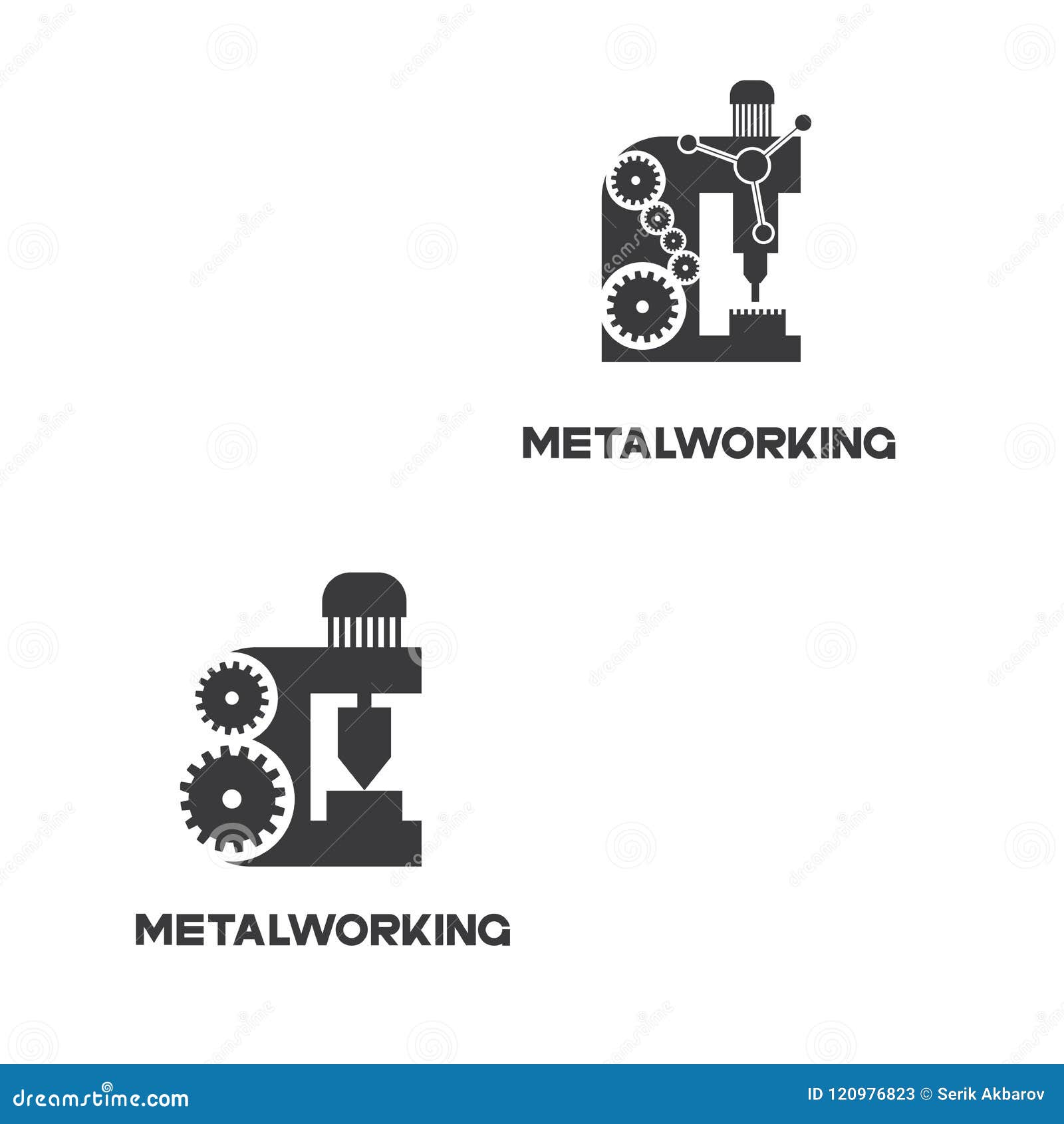 Illustration Consisting of an Image of the Milling Machine in the Form ...