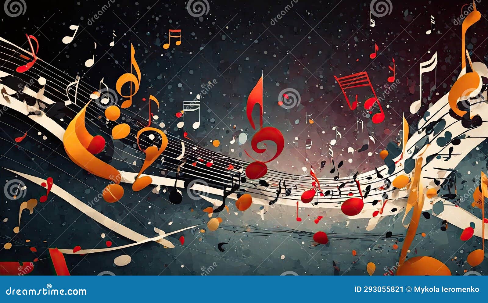 Illustration Consisting of Many Notes Stock Illustration - Illustration ...