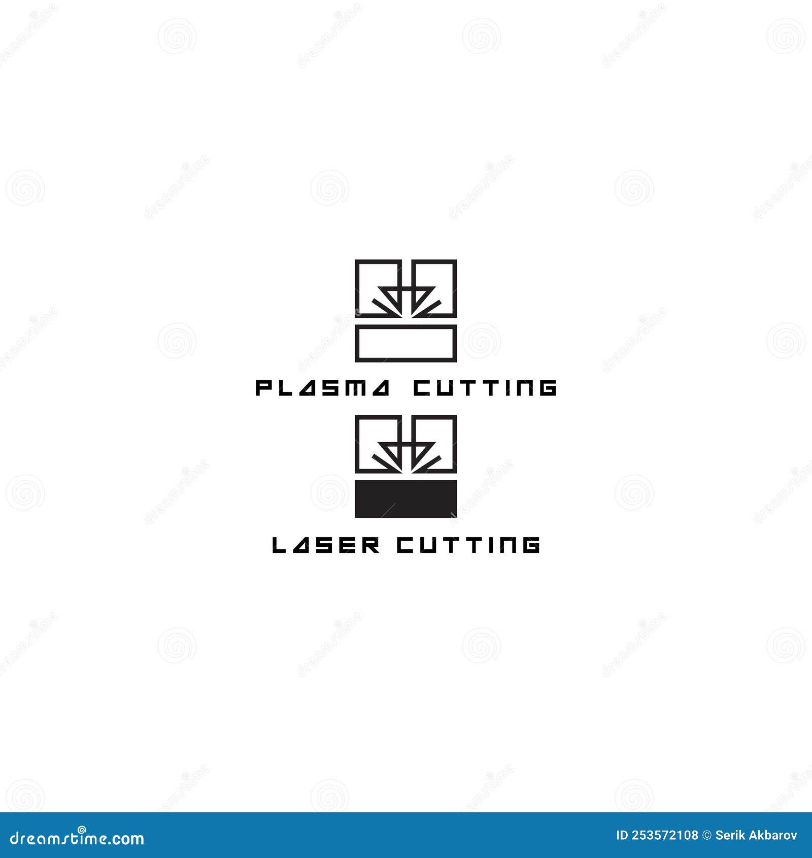 An Illustration Consisting of a Plasma Cutting Nozzle Stock Vector ...