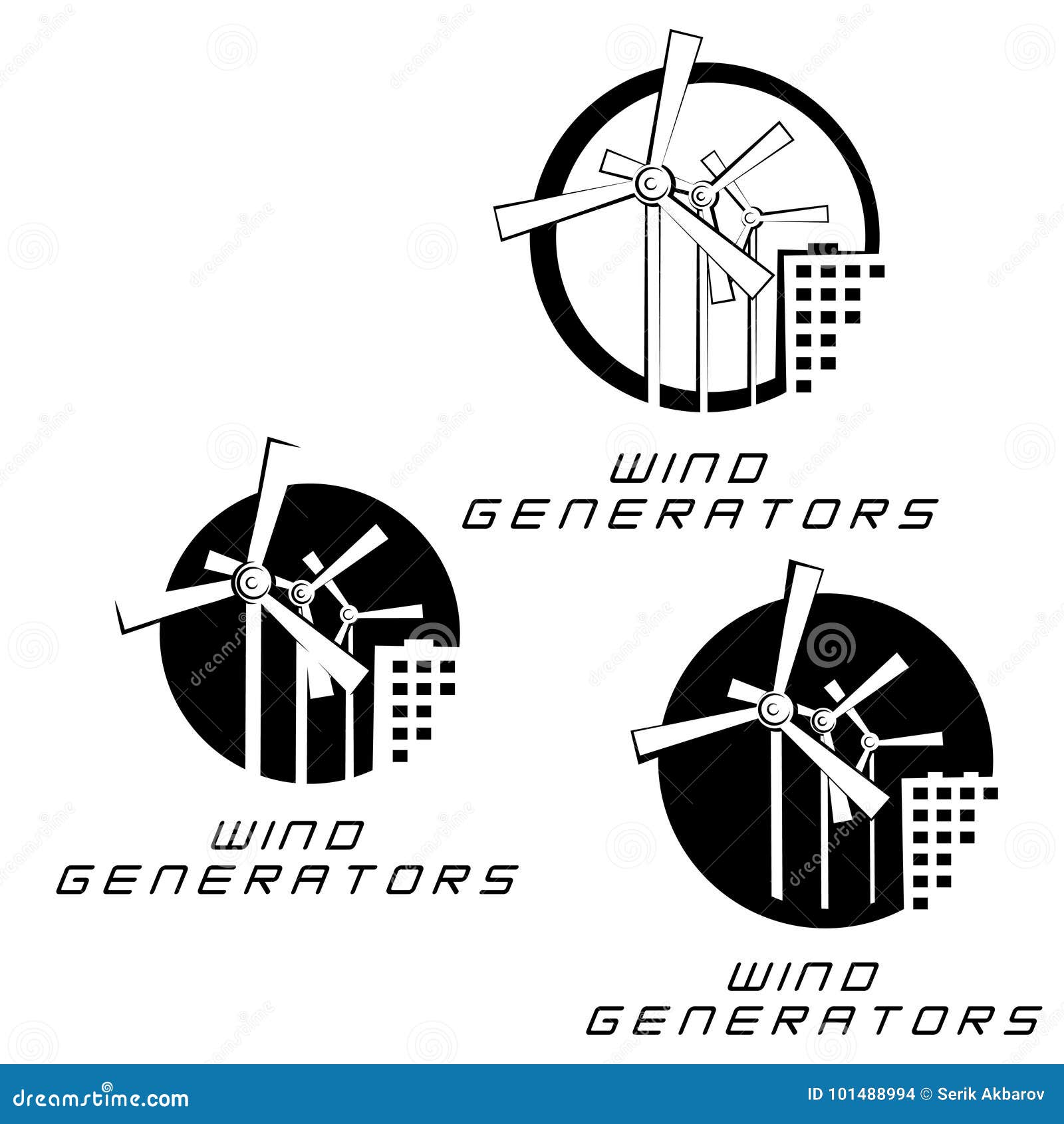 An Illustration Consisting of Three Images of the Generato Stock ...