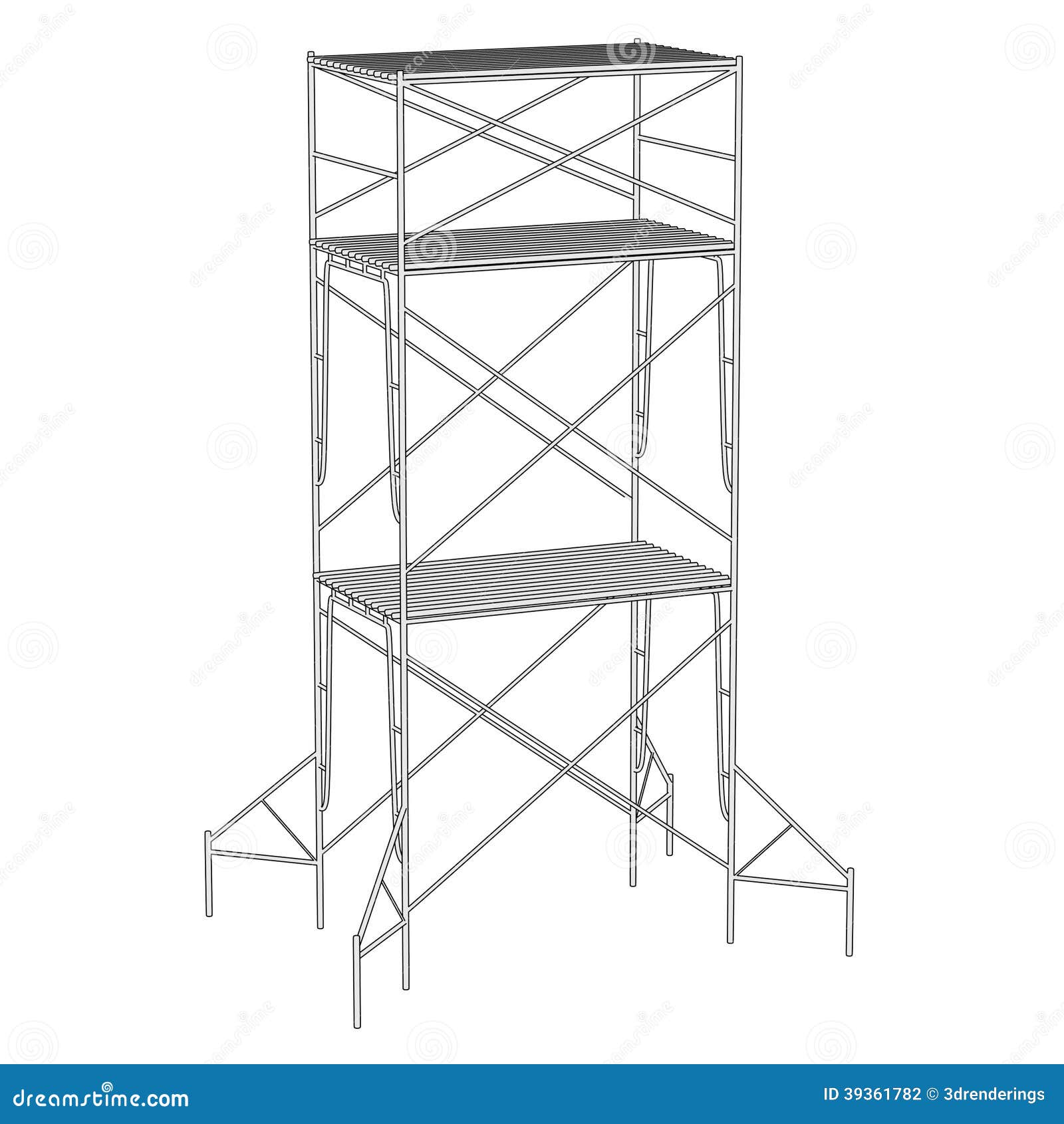 Illustration of Construction Scaffolding Stock Illustration ...