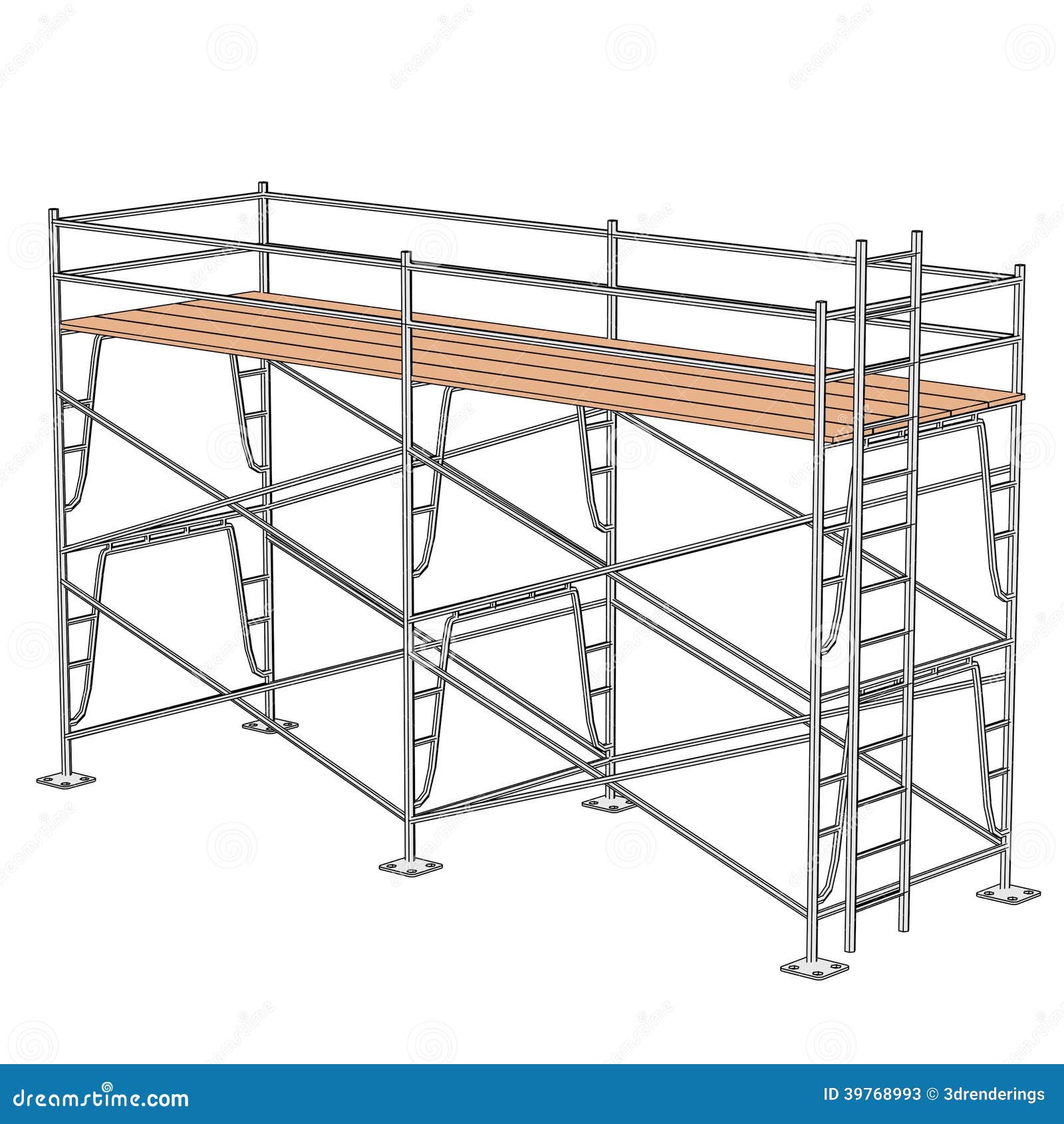Illustration of Construction Scaffolding Stock Illustration ...