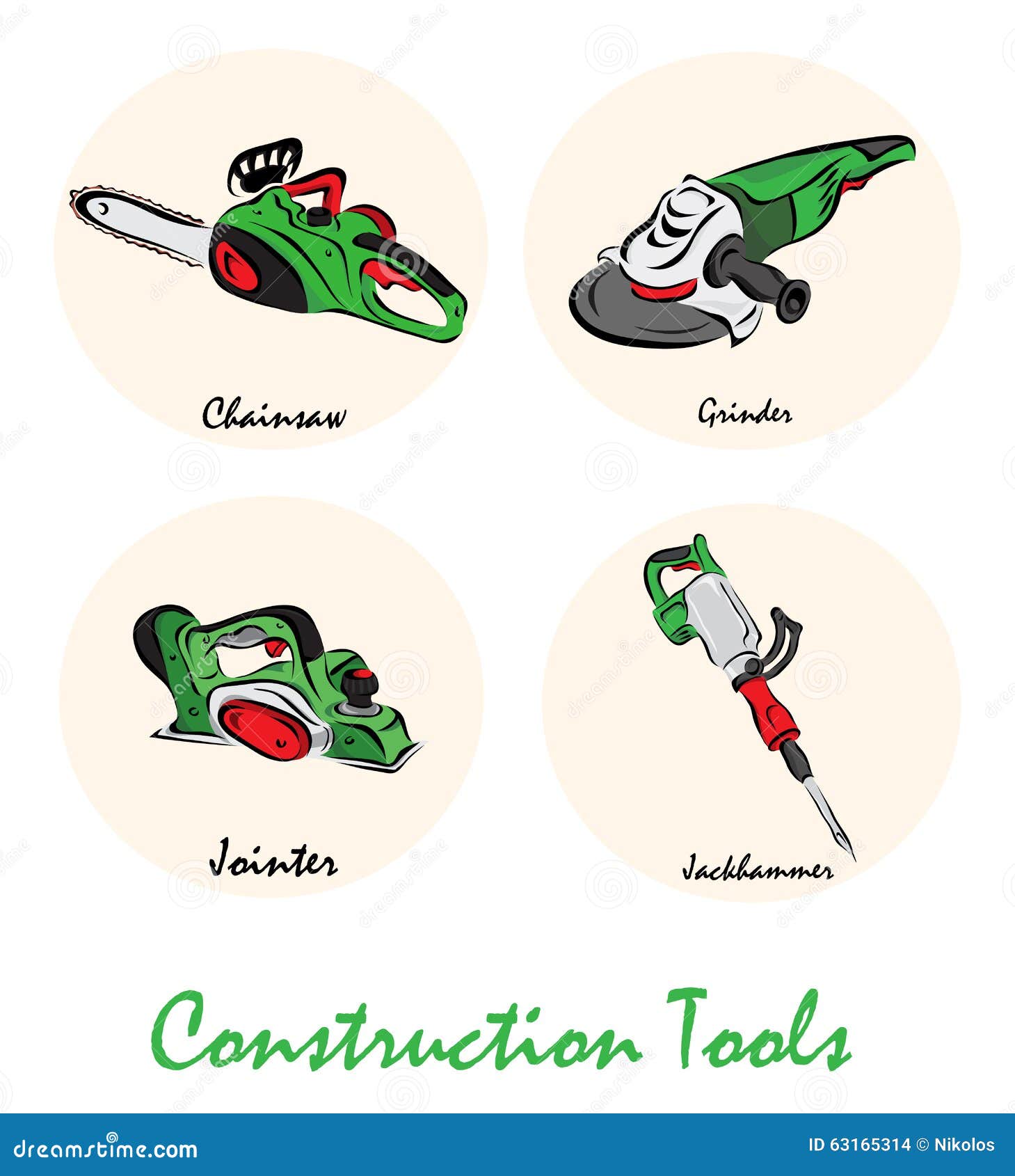 Illustration of Construction Tools Stock Vector - Illustration of ...