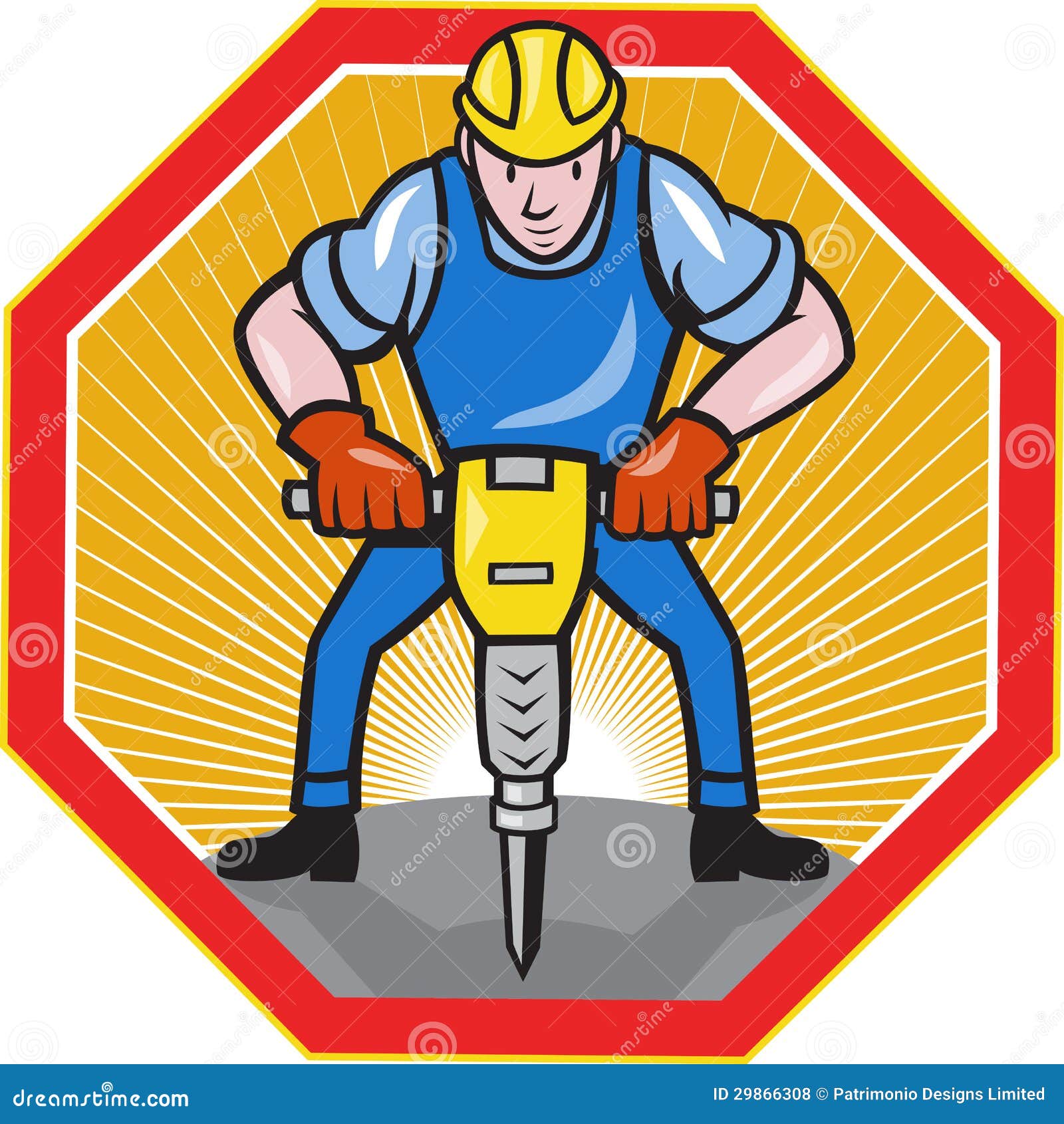 Pneumatic Drill Machine Icon Cartoon Vector | CartoonDealer.com #136790873
