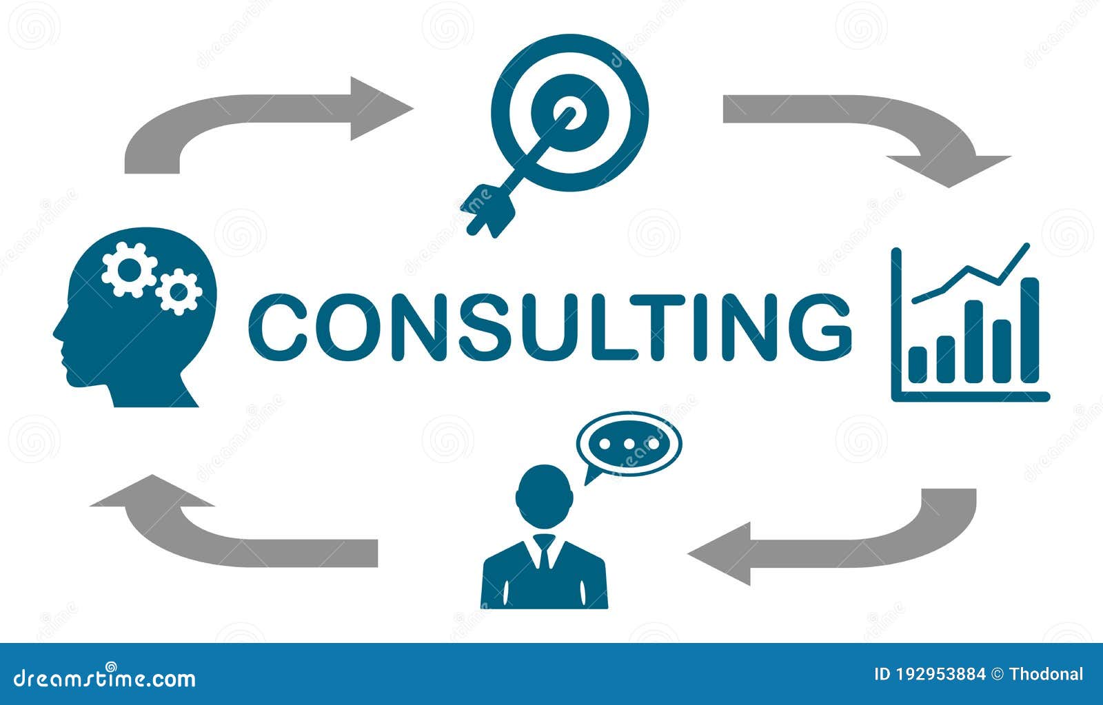 Concept of consulting stock illustration. Illustration of marketing ...