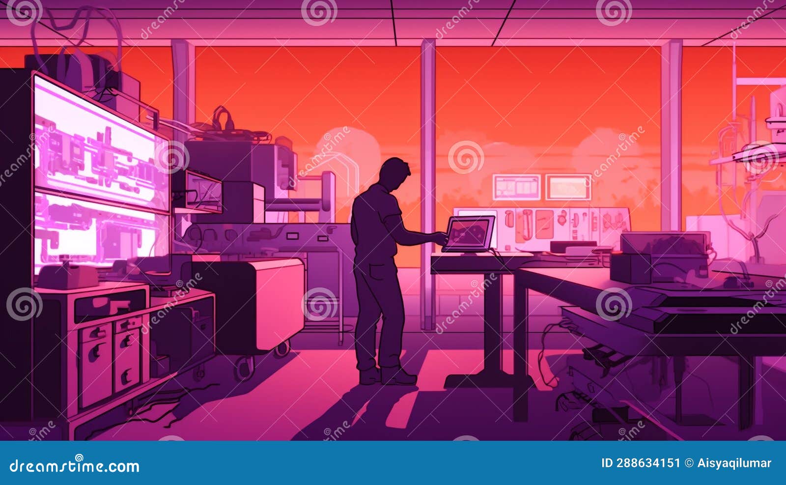 Illustration of a Contemporary Mechanical Testing Laboratory with a ...