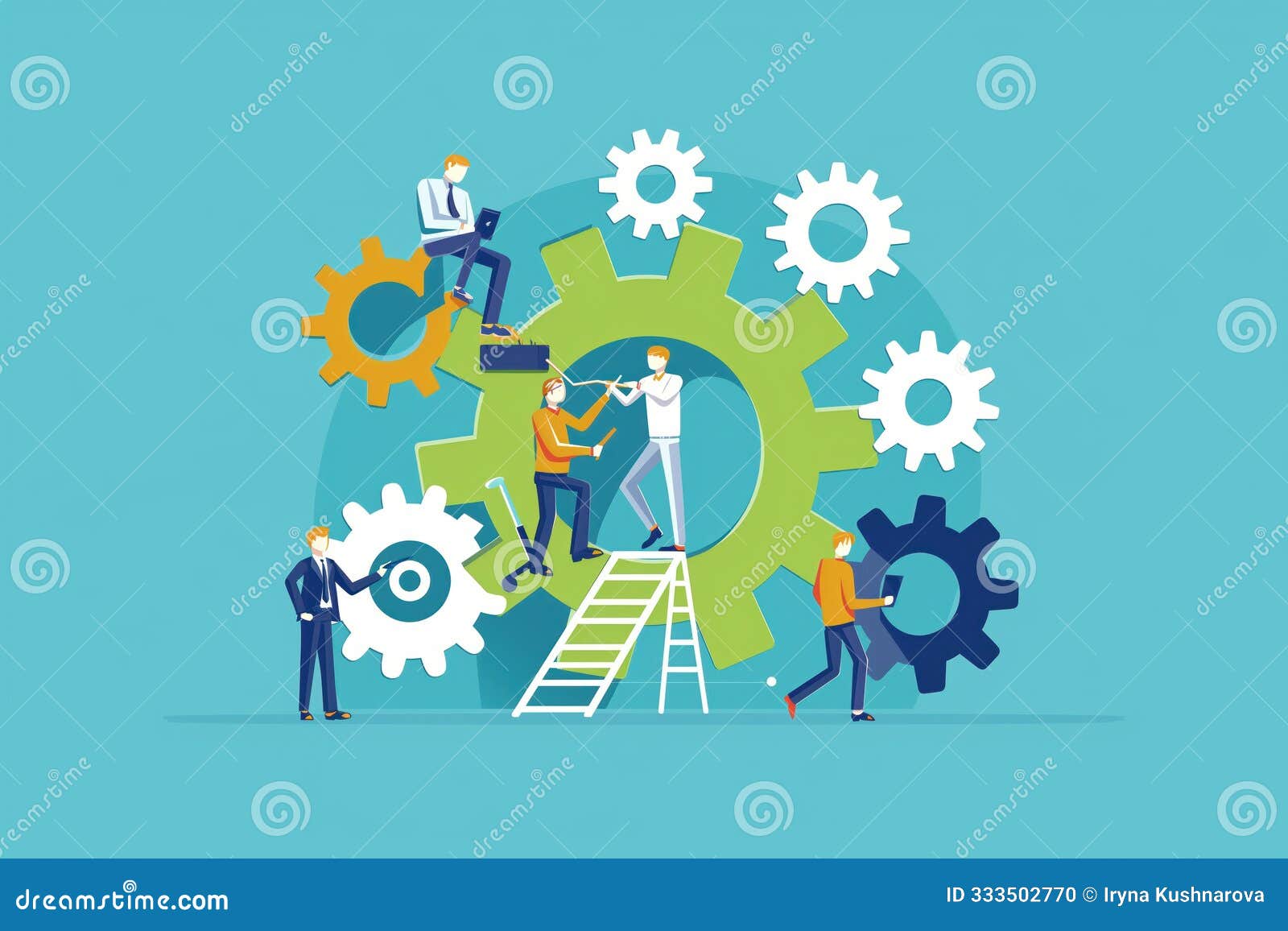 Illustration Of Continuous Improvement Cycle In Business Process ...