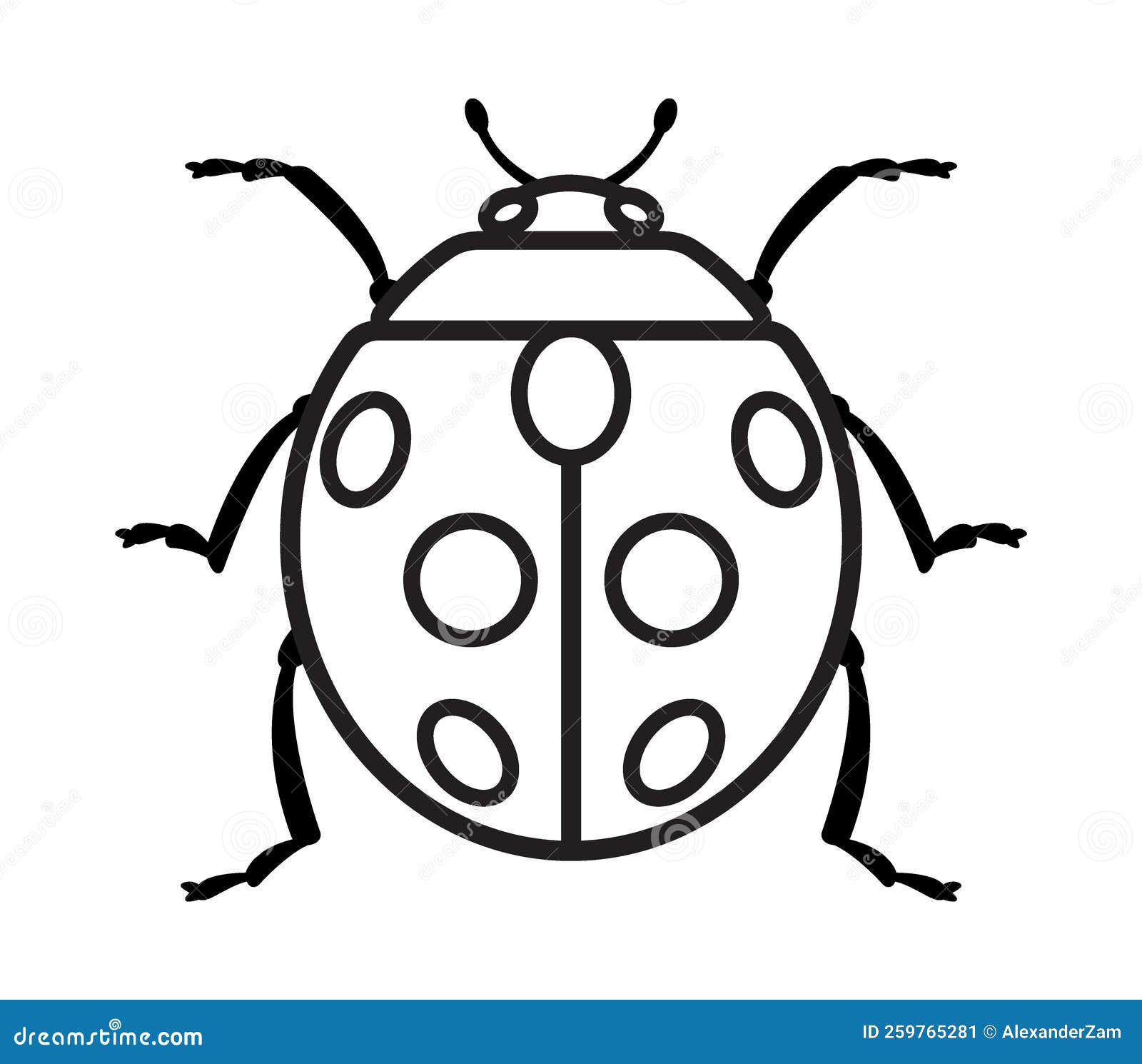 Ladybug Beetle Illustration Stock Vector - Illustration of spotted ...