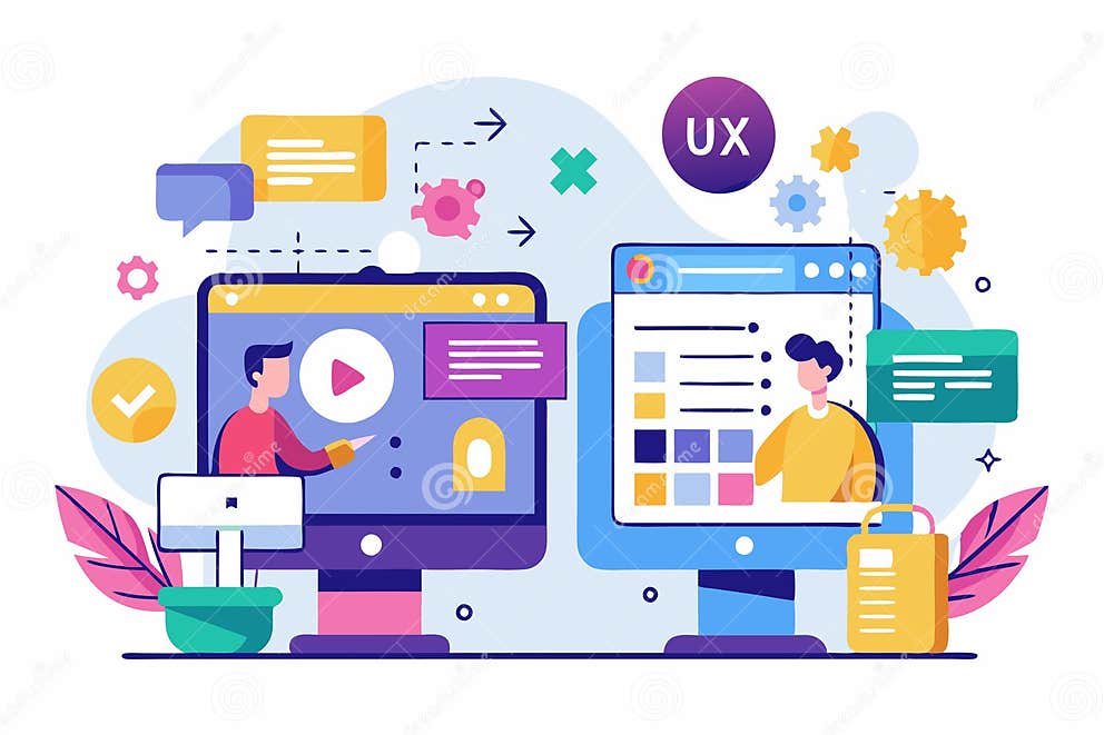 This Illustration Contrasts User Interface and User Experience Concepts ...