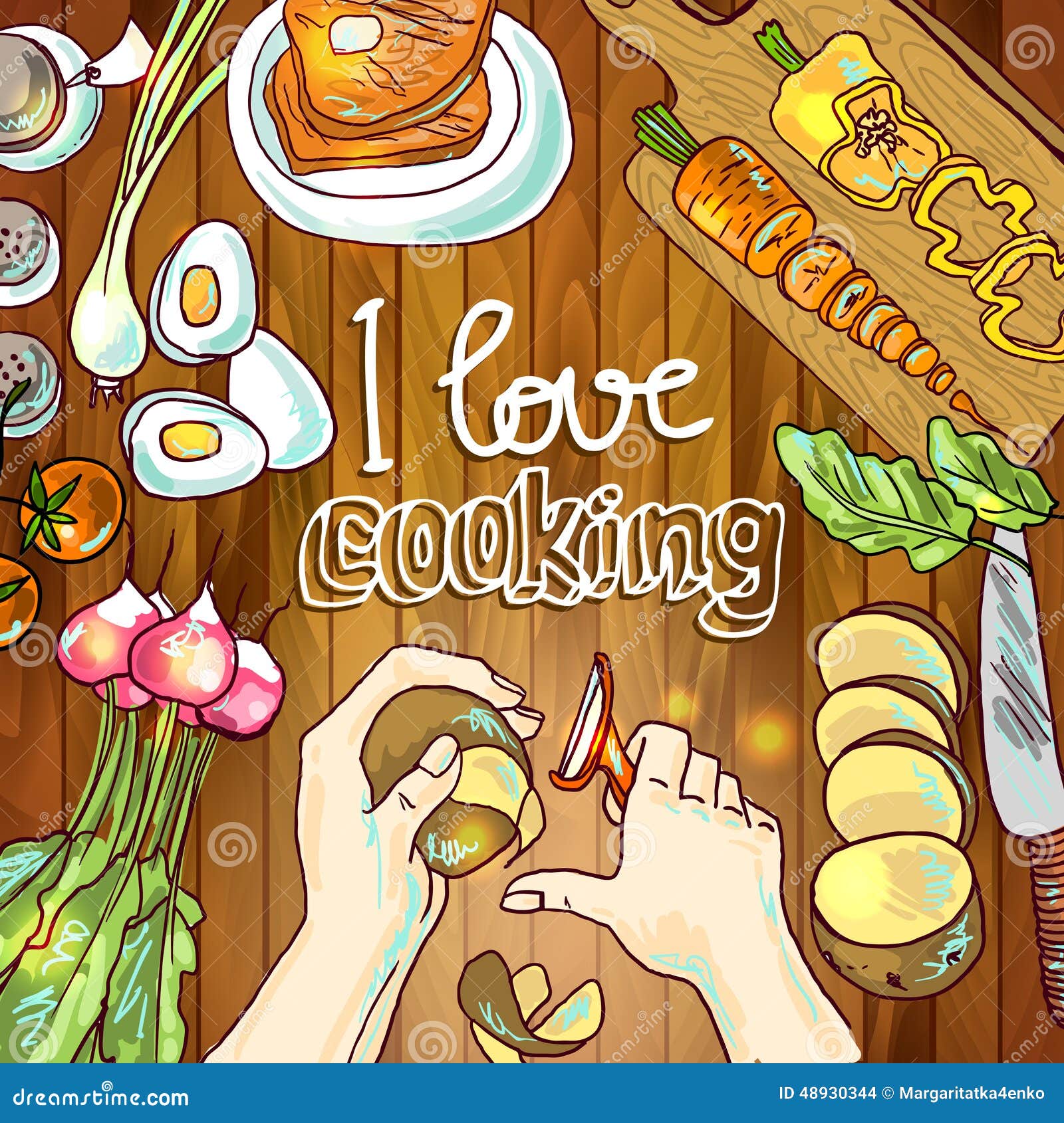 Illustration of cooking stock vector. Illustration of isolated - 48930344