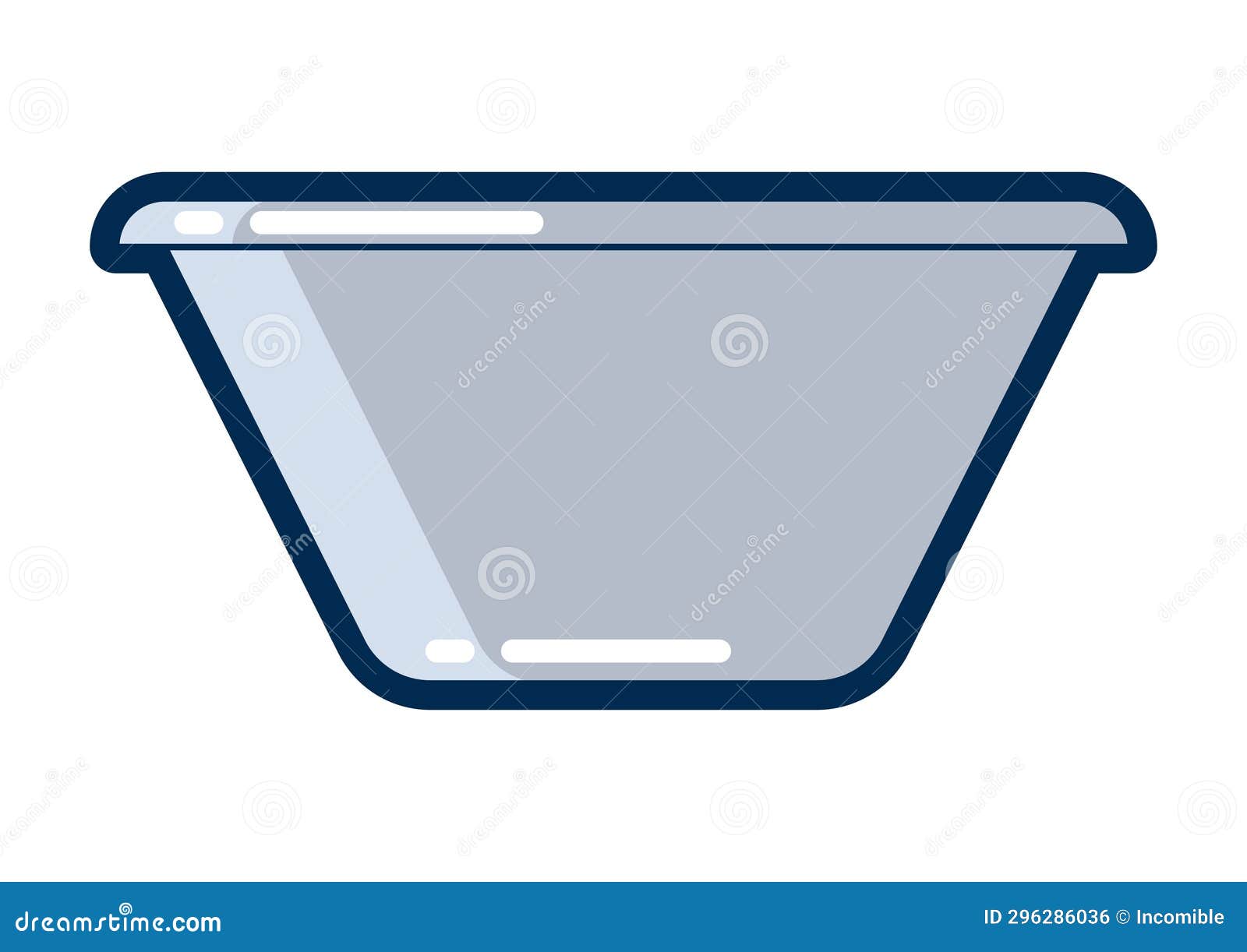 Illustration of Cooking Bowl. Stylized Kitchen Utensil Item. Stock ...