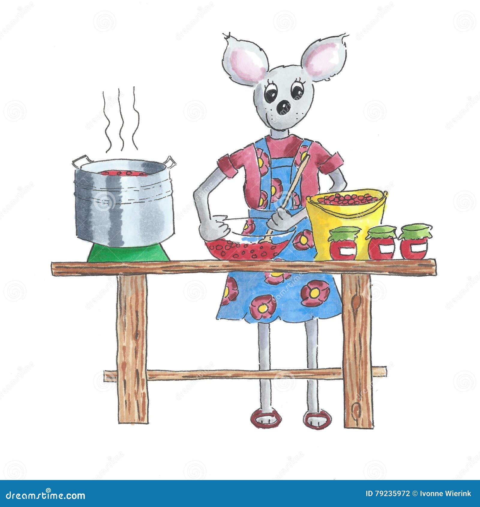 Illustration cooking jam stock illustration. Illustration of fruit ...