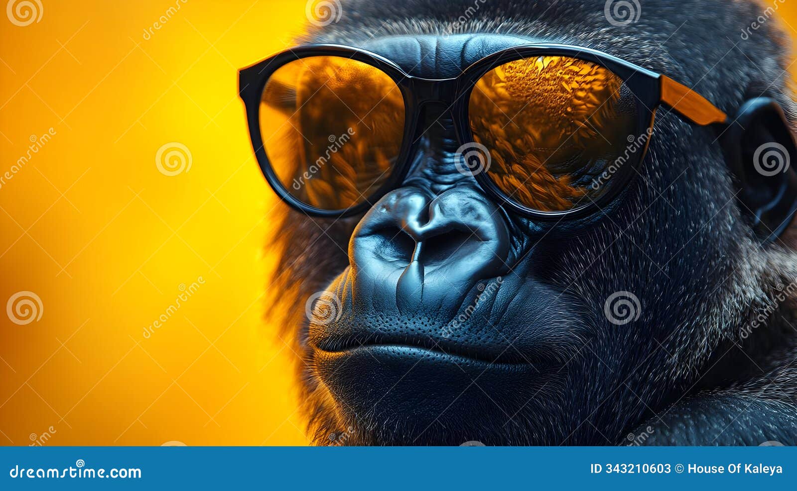 Cool Ape Wearing Sunglasses Illustration Stock Illustration ...